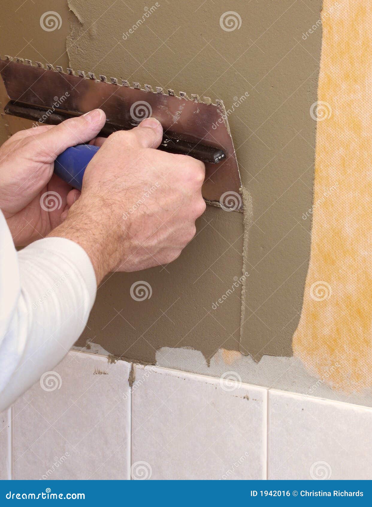 Hands using trowel stock photo. Image of trowel, detail - 1942016