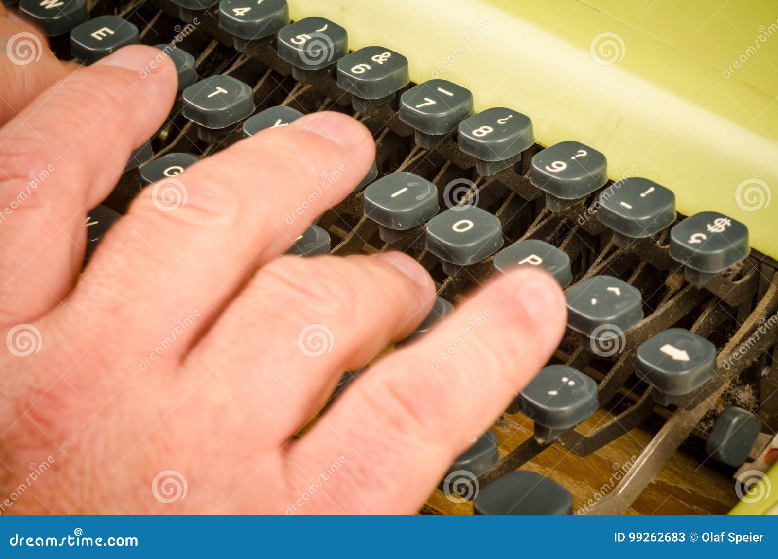 Hands using typewriter stock image. Image of literature - 99262683