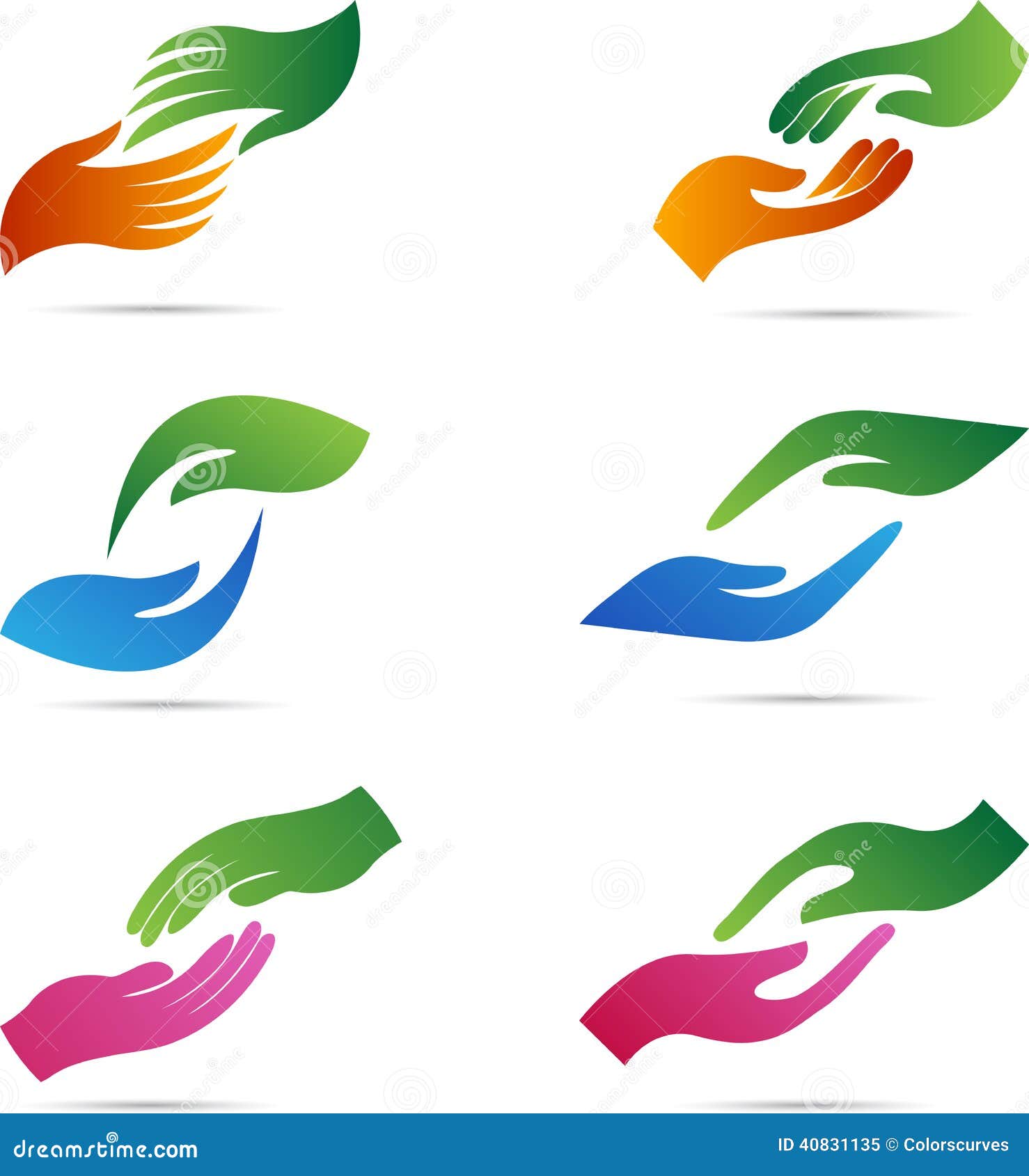 Hands stock vector. Illustration of group, caring, giving - 40831135