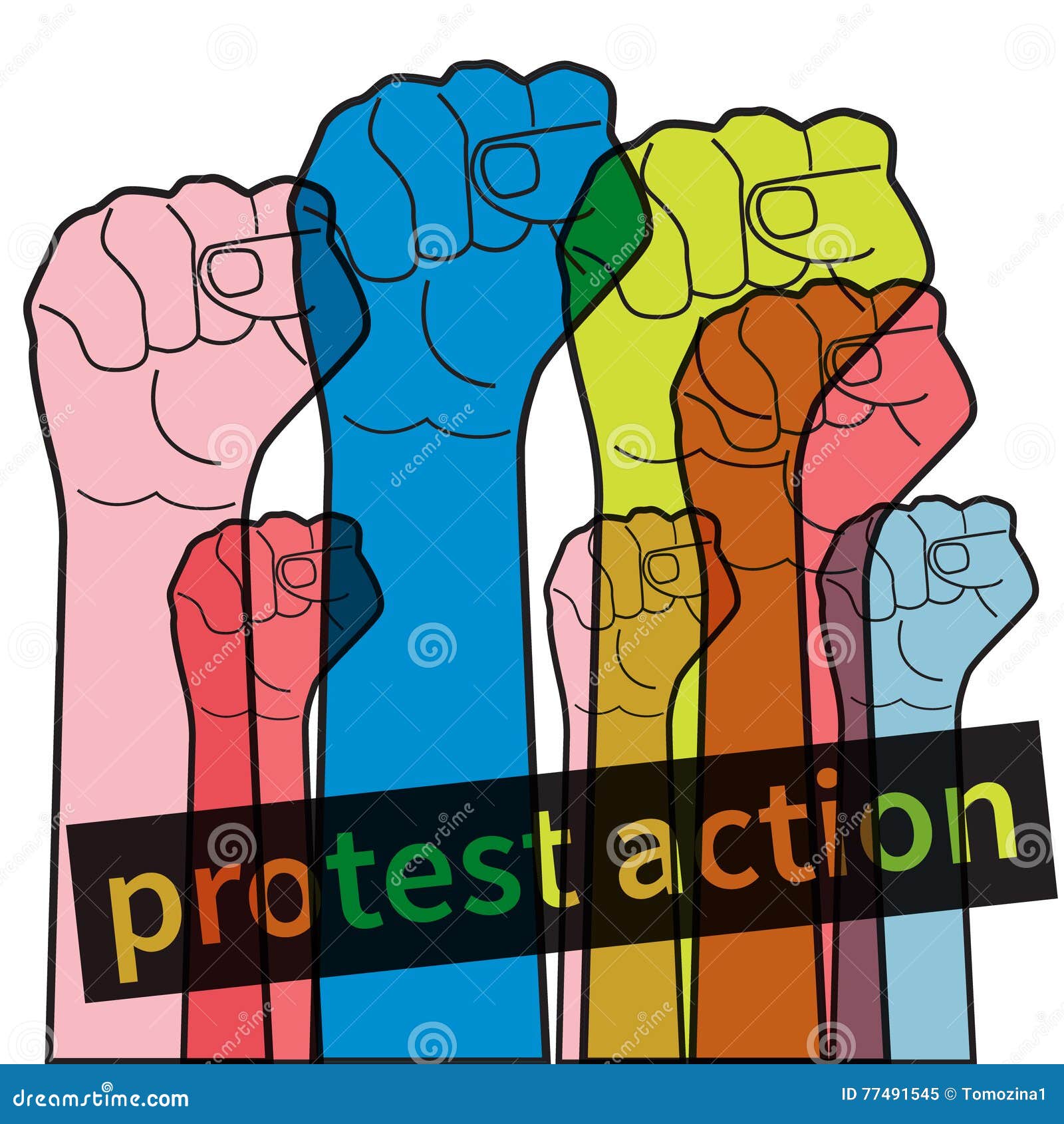 Aggressive Man Radical With Covered Face Engaged In Street Riot Vector ...