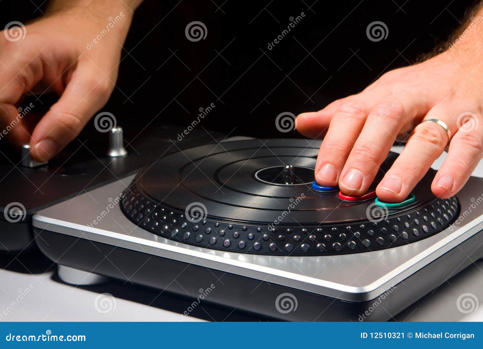 Hands on Video Controller Turntable Stock Image - Image of turntable ...