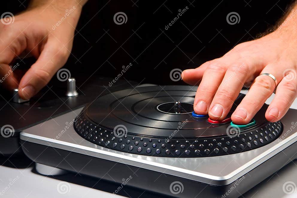 Hands on Video Controller Turntable Stock Image - Image of turntable ...