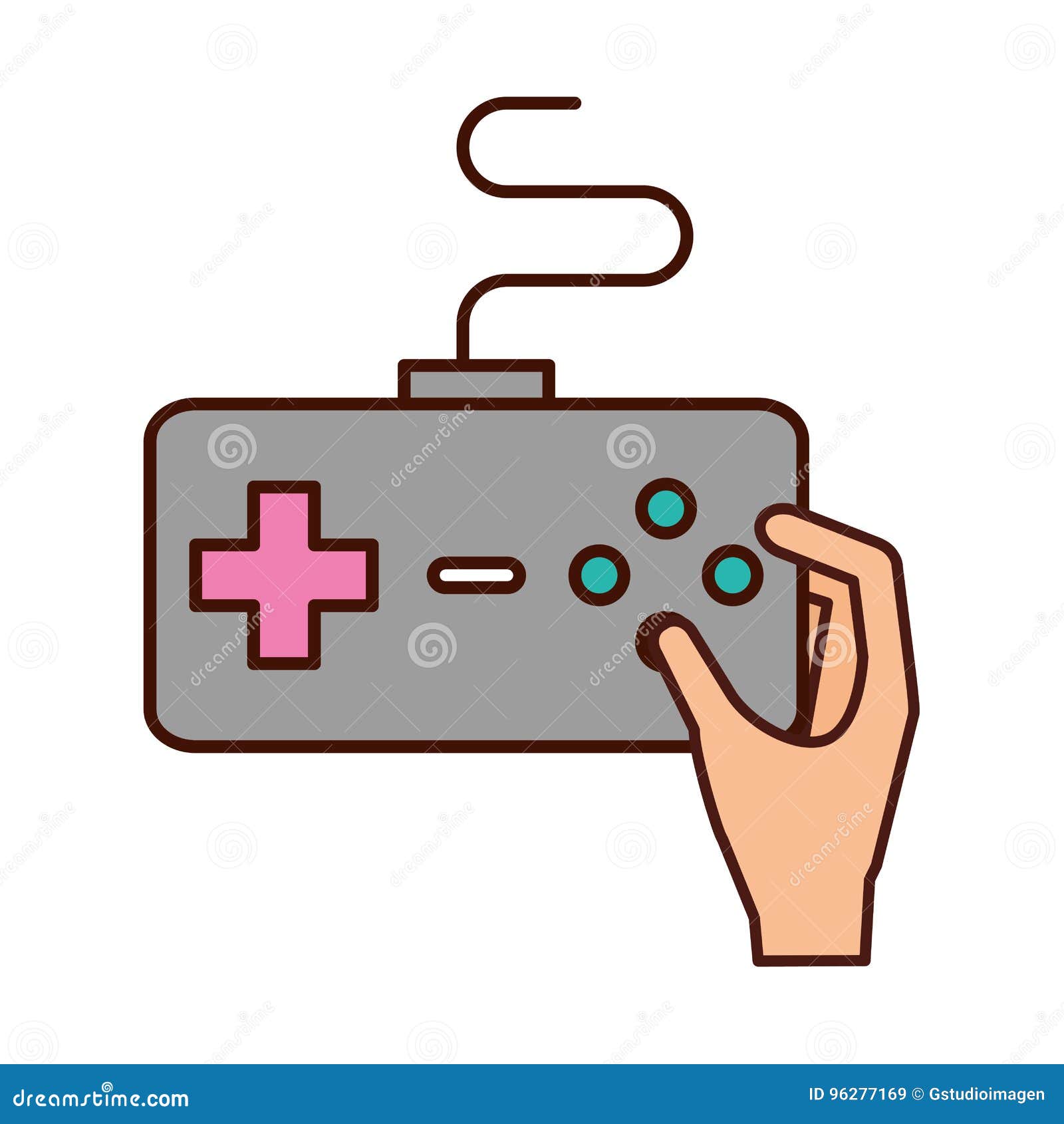 Hands with Video Game Control Icon Stock Illustration - Illustration of ...