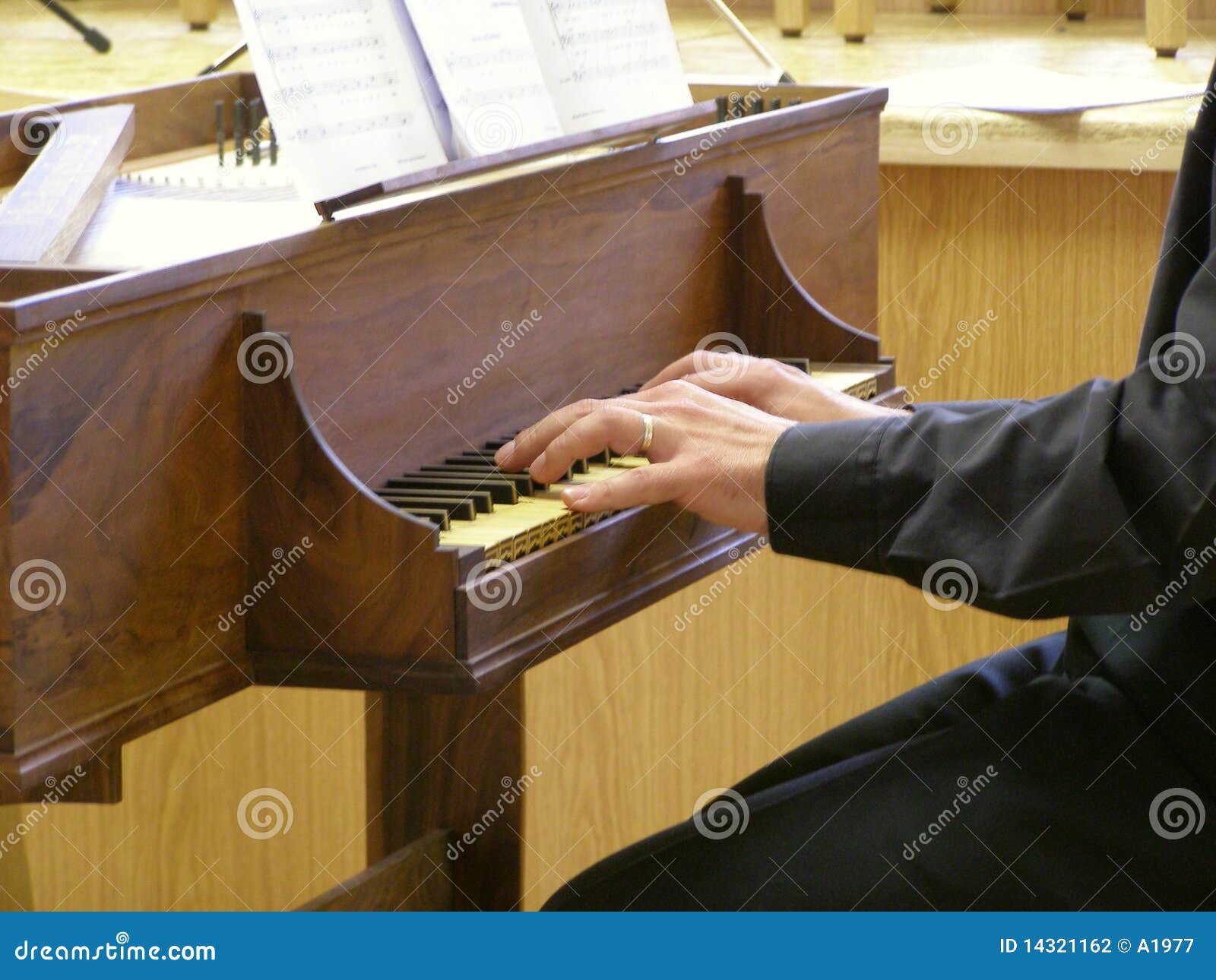 Hands on a Virginal Harpsichord Keyboard Stock Photo - Image of concert ...