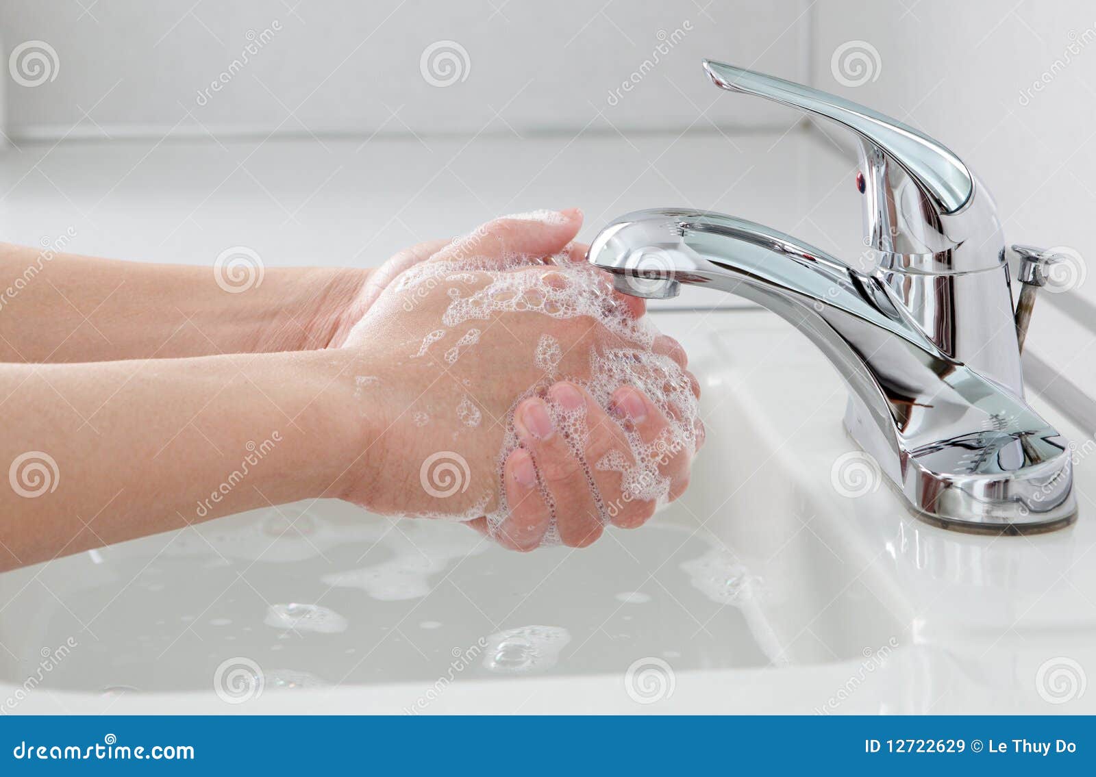 Hands Washing stock image. Image of faucet, person, domestic - 12722629