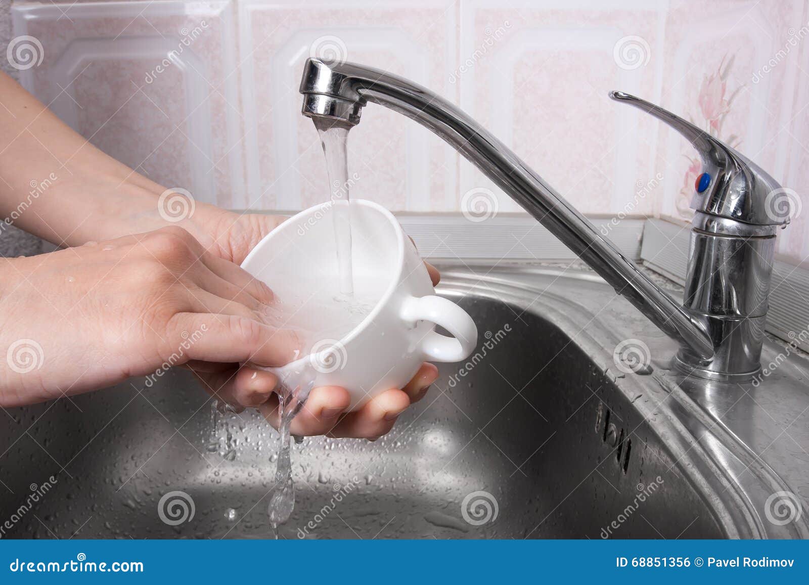 Hands washing a cup stock photo. Image of person, dishwashing - 68851356