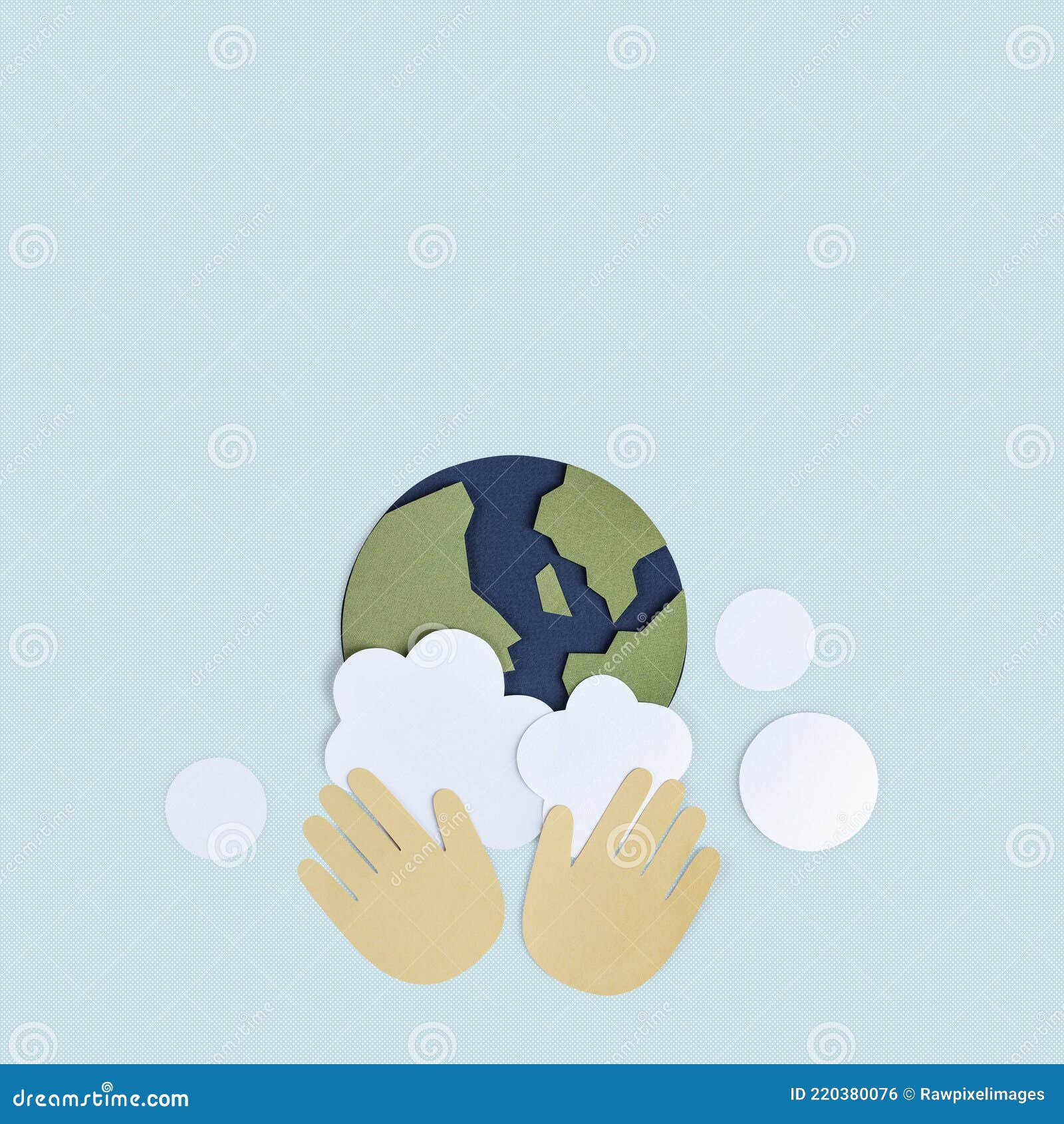 Hands Washing the Planet Earth Paper Craft Background Stock ...