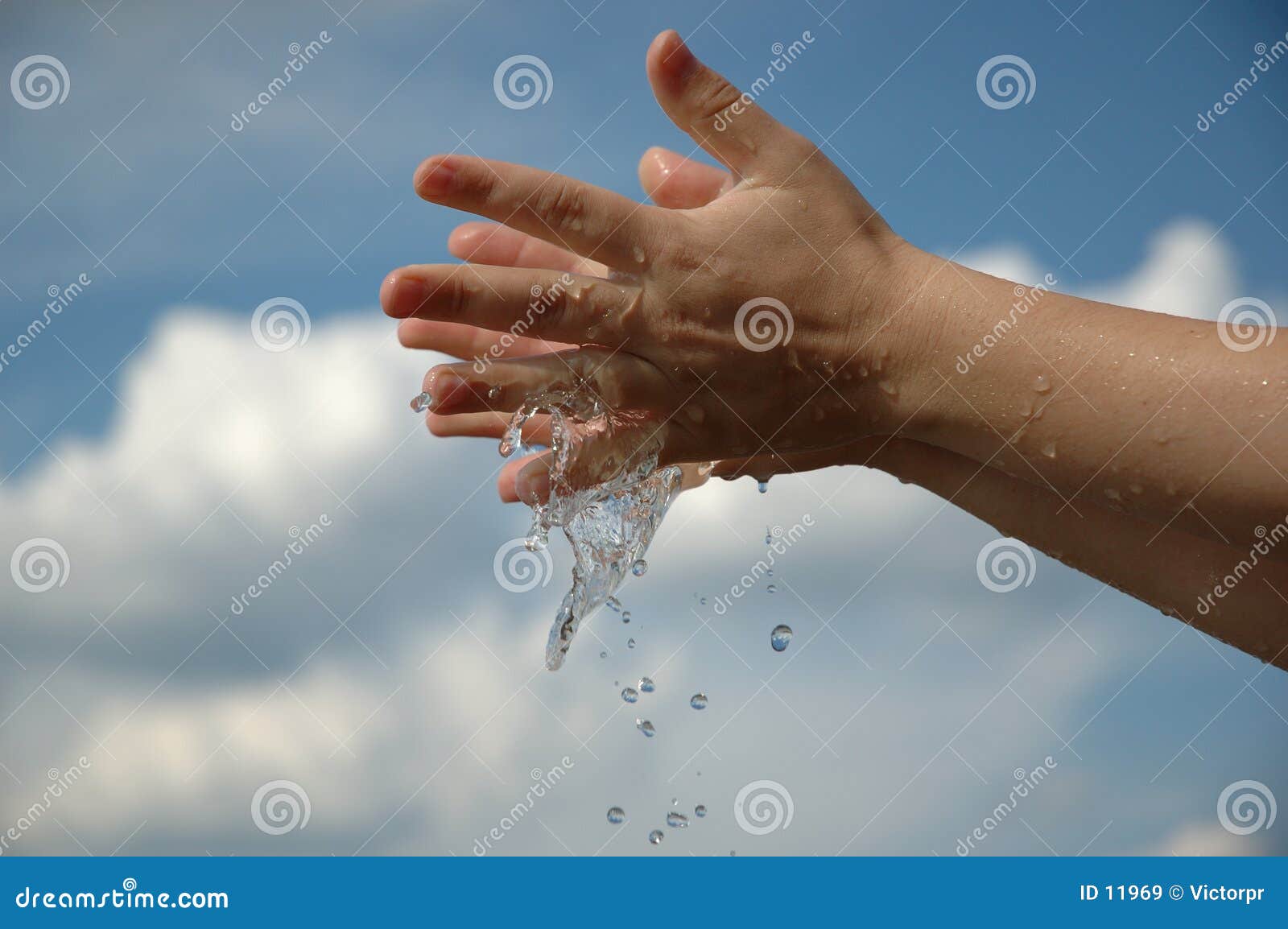 Hands in water stock image. Image of white, background, people - 11969