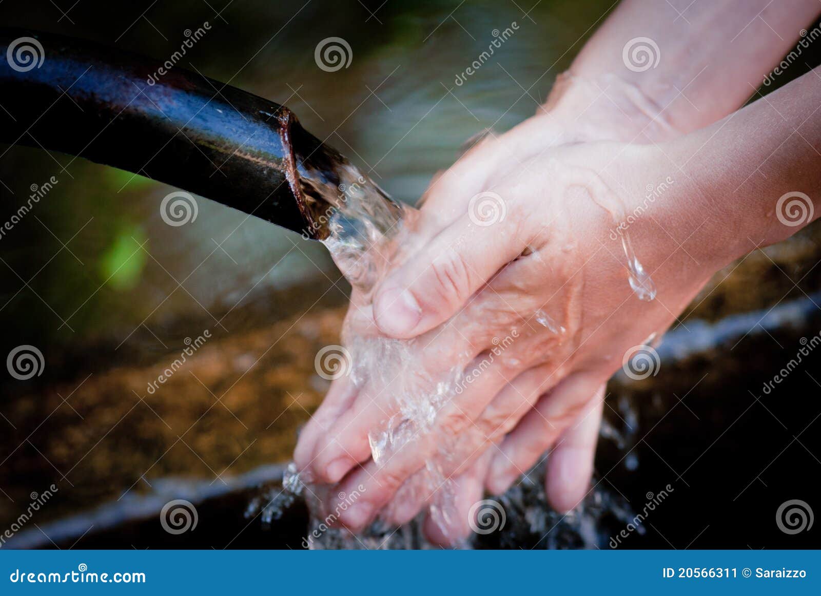 Hands and water stock image. Image of feel, detail, closeup - 20566311