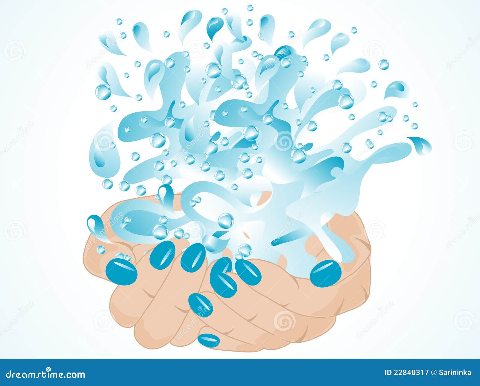 Hands and water stock vector. Illustration of droplet - 22840317