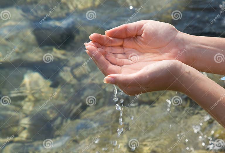 Hands with water stock image. Image of hygiene, catching - 6868291