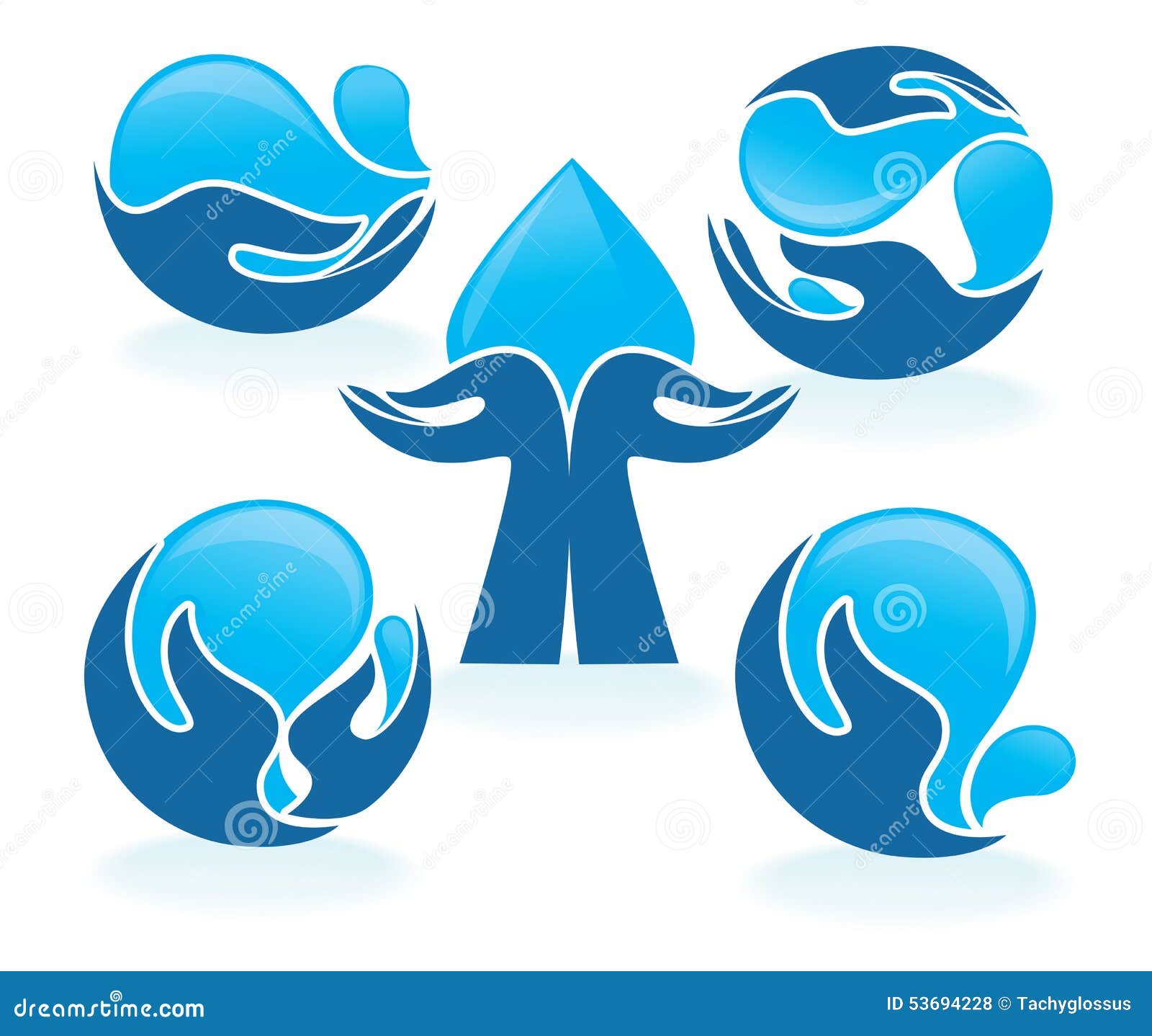 Hands and water stock vector. Illustration of marine - 53694228