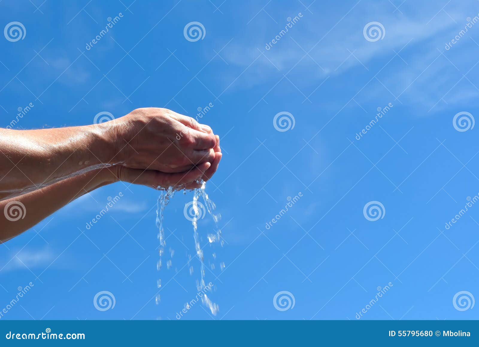 Hands with water splash stock photo. Image of clear, splashing - 55795680