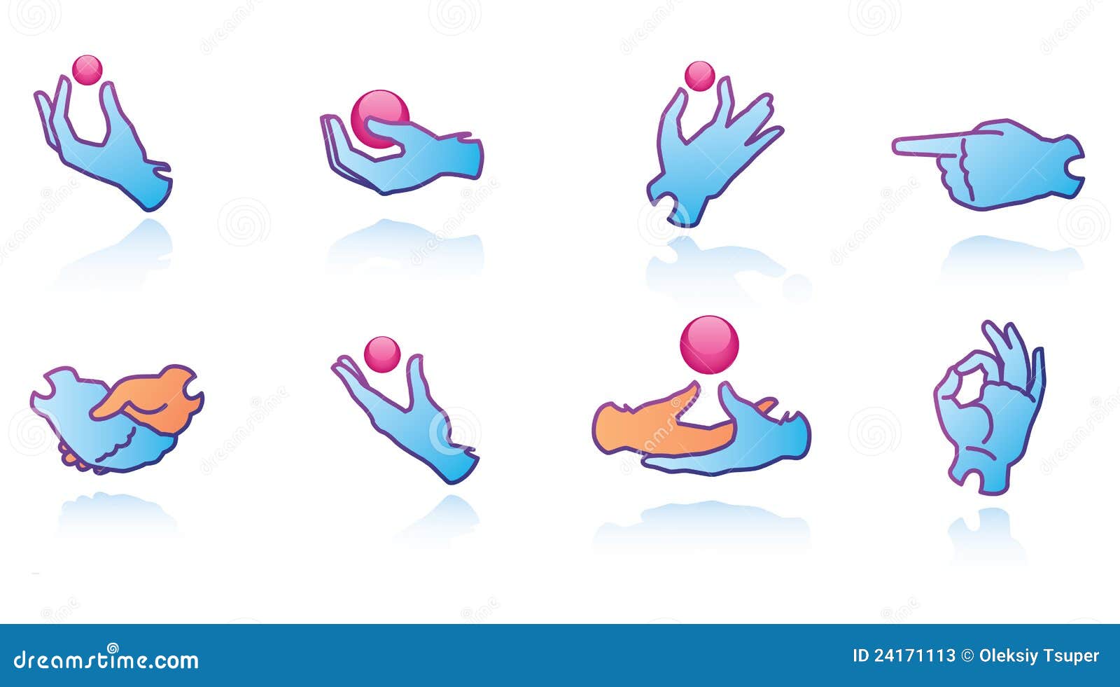 Hands web icons stock vector. Illustration of palm, design - 24171113