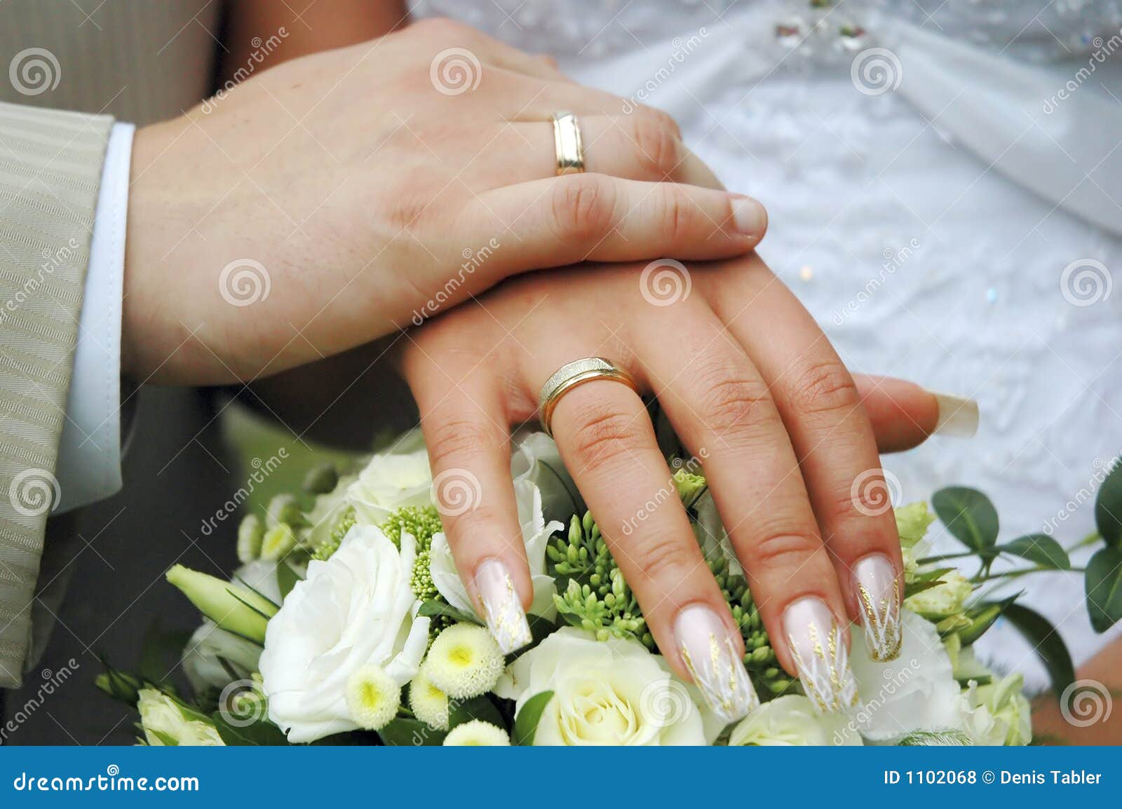 Hands with wedding rings stock photo. Image of hands, fingers - 1102068