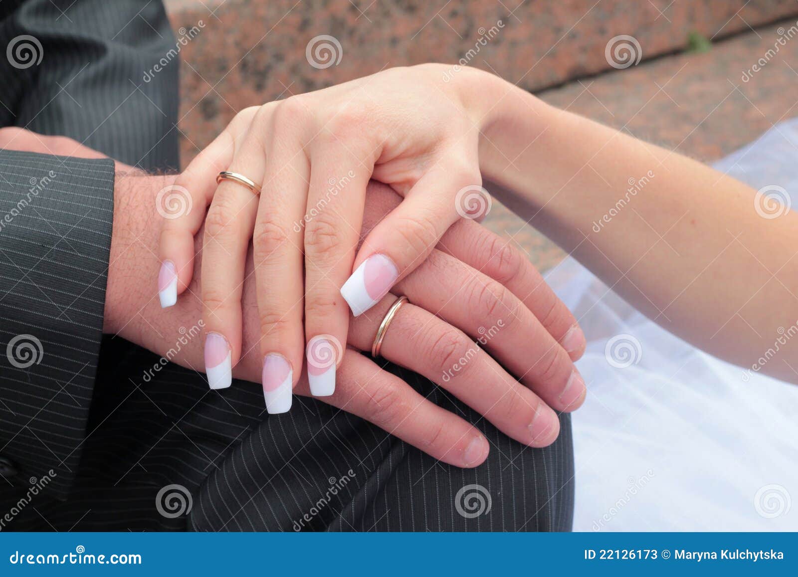 Hands with the Wedding Rings Stock Image - Image of marriage, ceremony ...