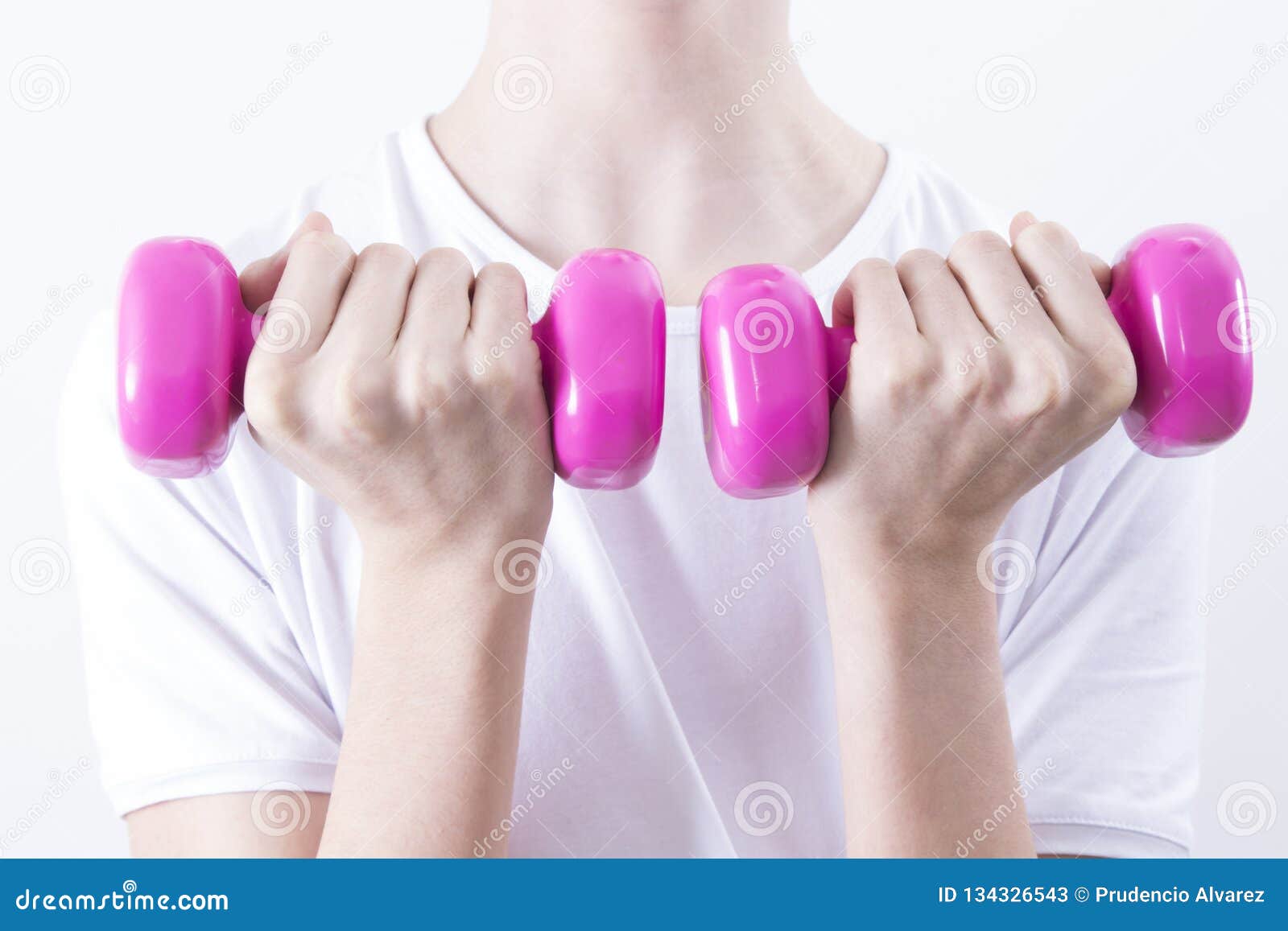 Hands with Weights Exercising Stock Image - Image of activity, training ...