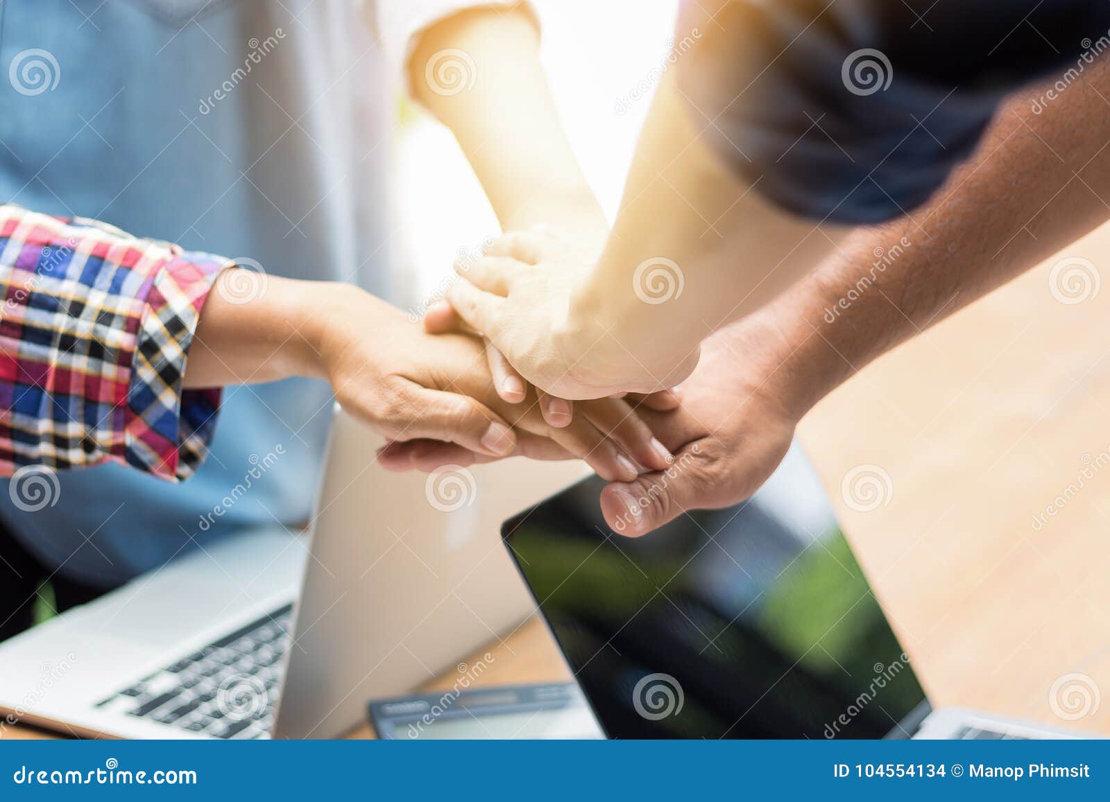 Hands Were a Collaboration Concept Teamwork Stock Photo - Image of ...