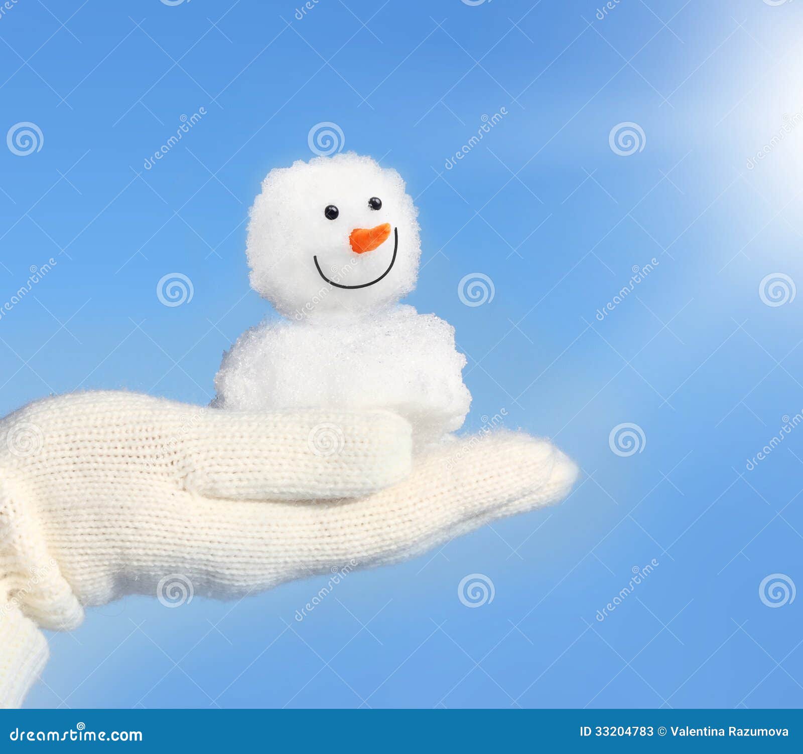 Hands in White Gloves Holding Snowman Stock Image - Image of xmas ...