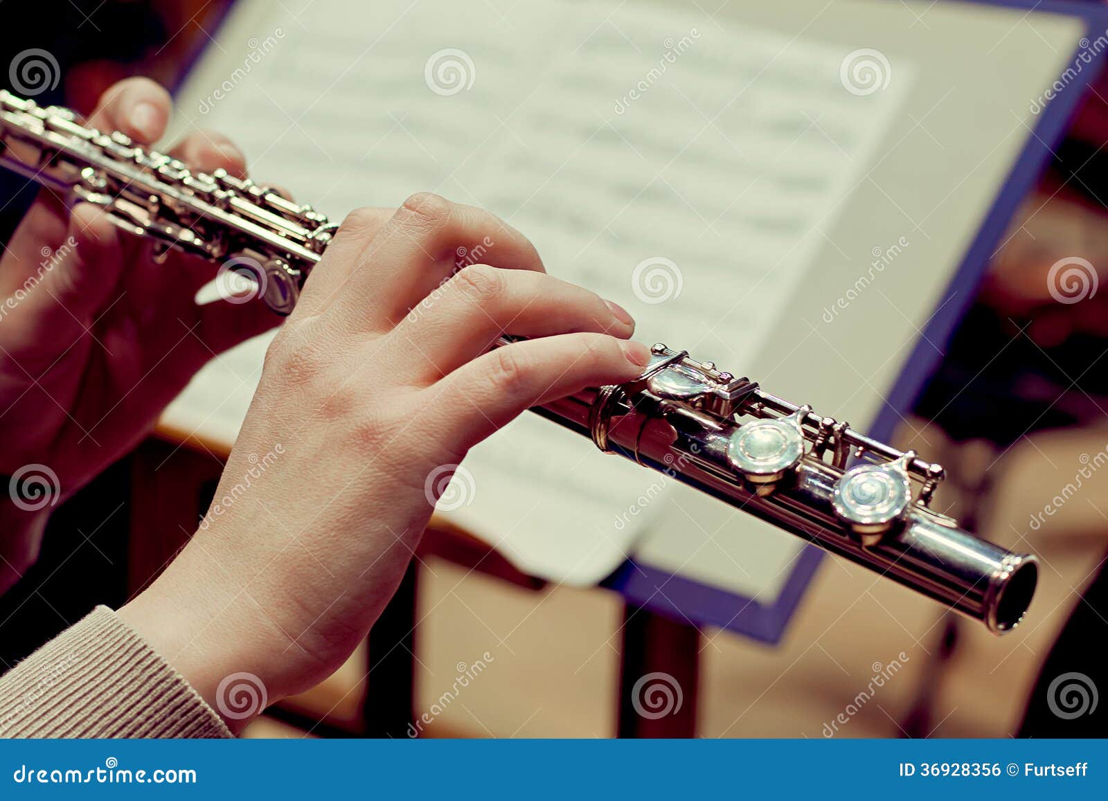 Hands of a Woman Playing a Flute Stock Photo - Image of classical ...