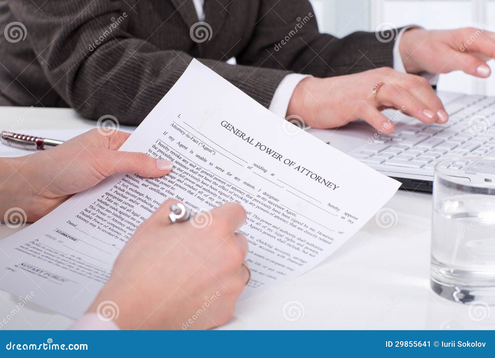 Hands of the Woman Signature Document Stock Image - Image of ...