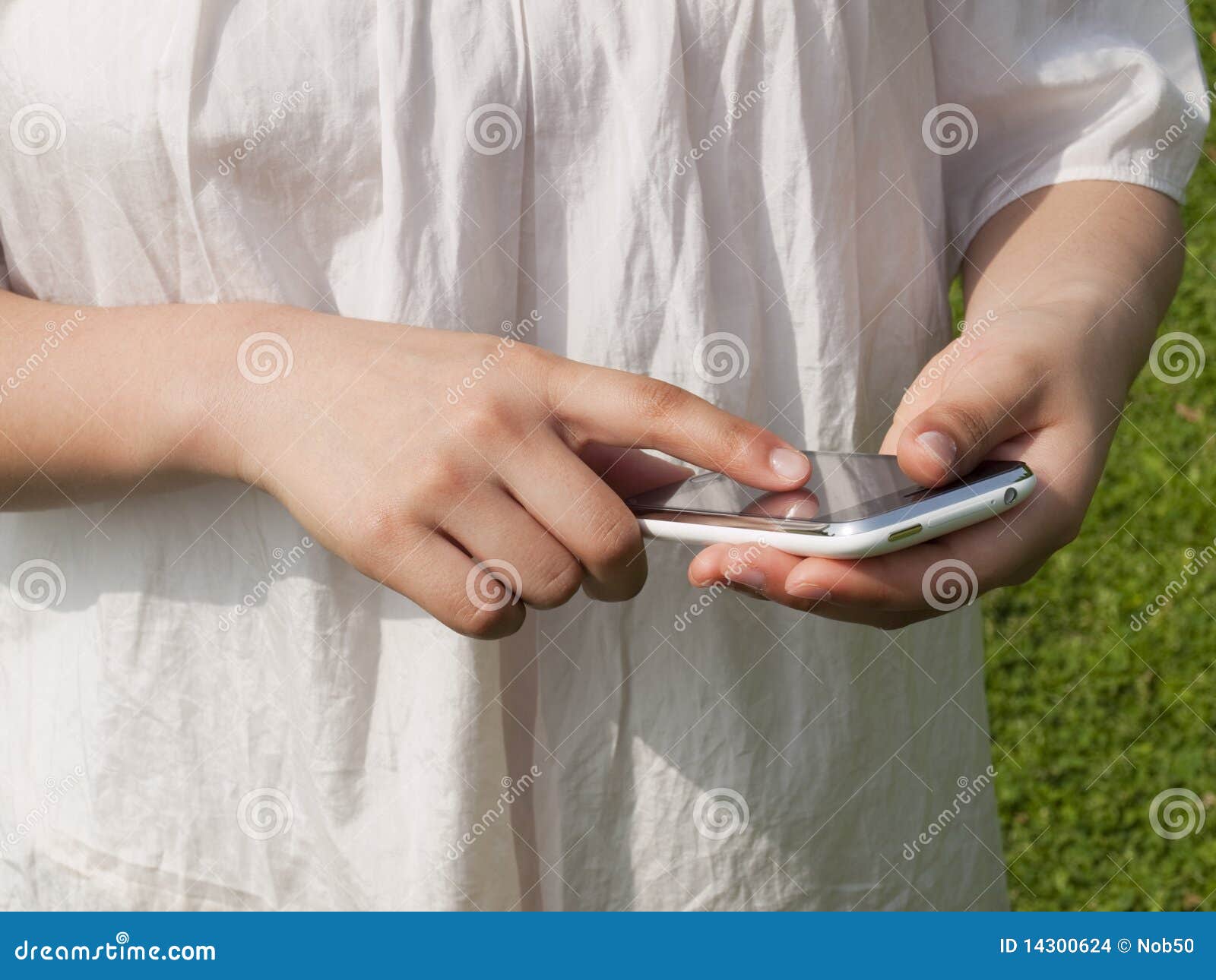 Hands of a Woman Using Cellular Phone Stock Photo - Image of asian ...