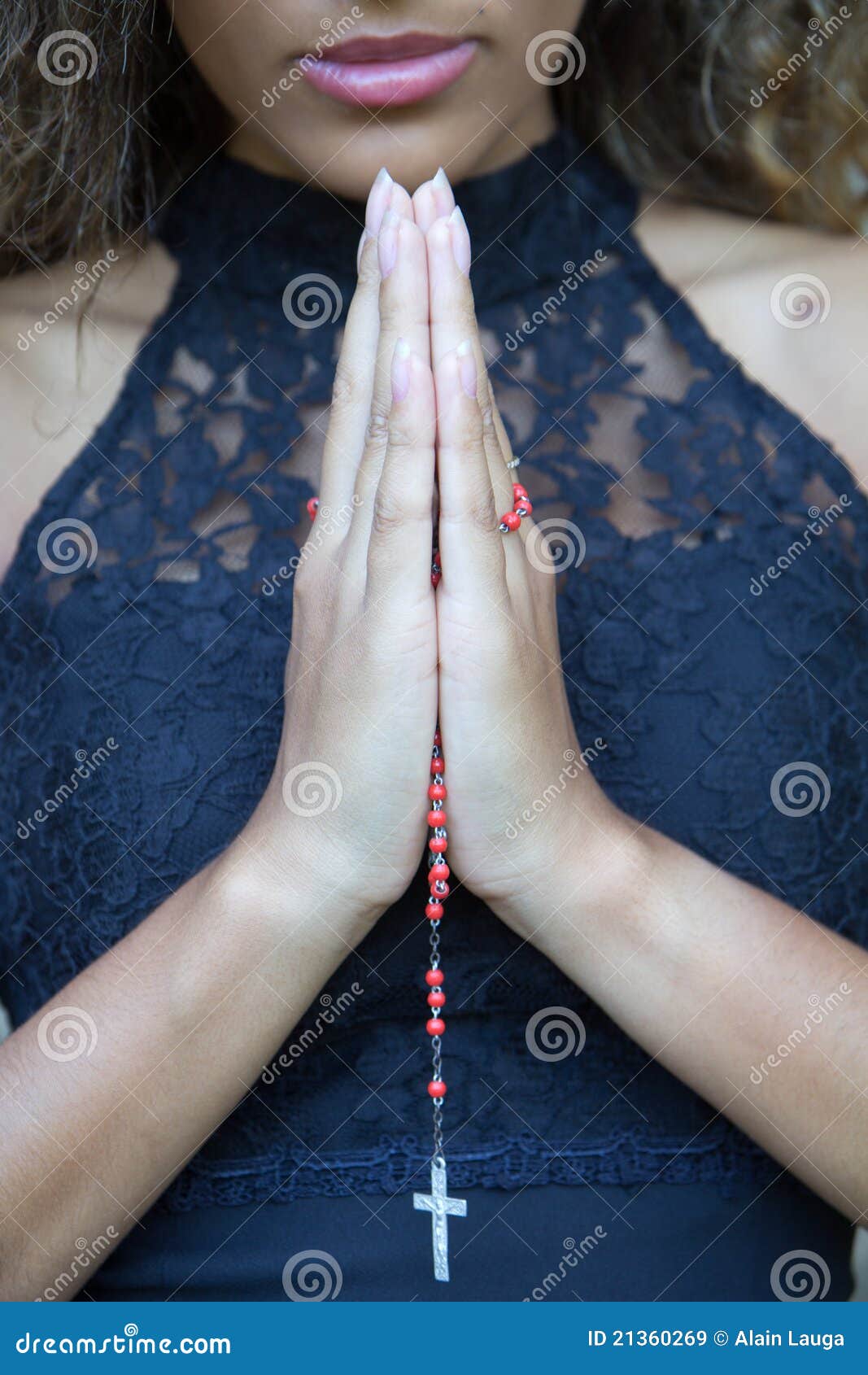 Hands of a Woman Who is Praying Stock Image - Image of confession ...