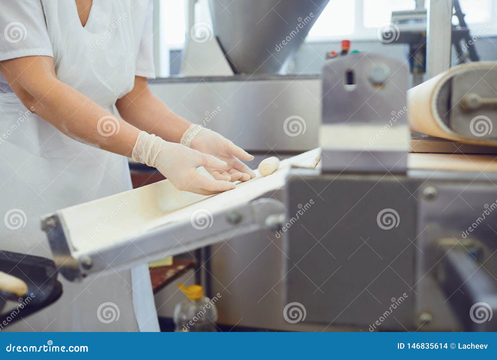 Equipment Of Bread Plant Conveyor Food Processing Industry Royalty-Free ...