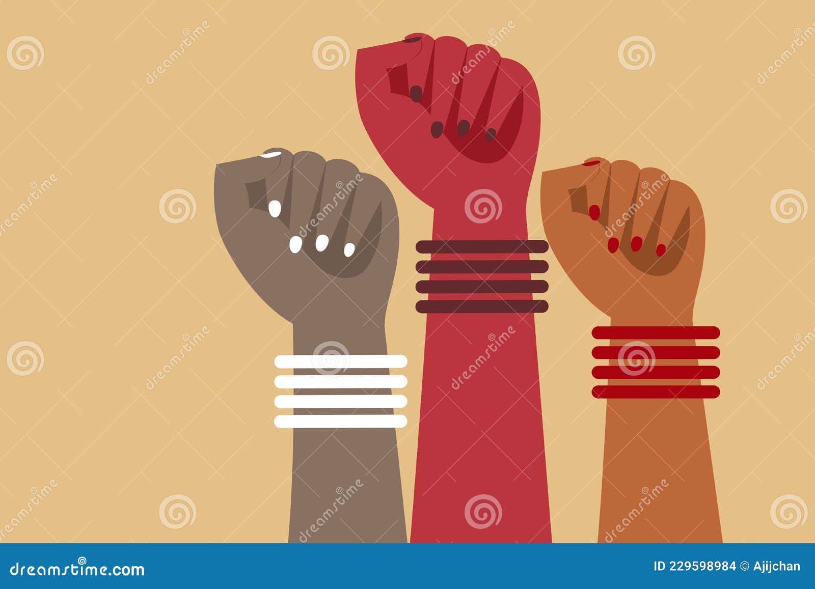 Hands of Women Wearing Bangles Stock Vector - Illustration of strength ...