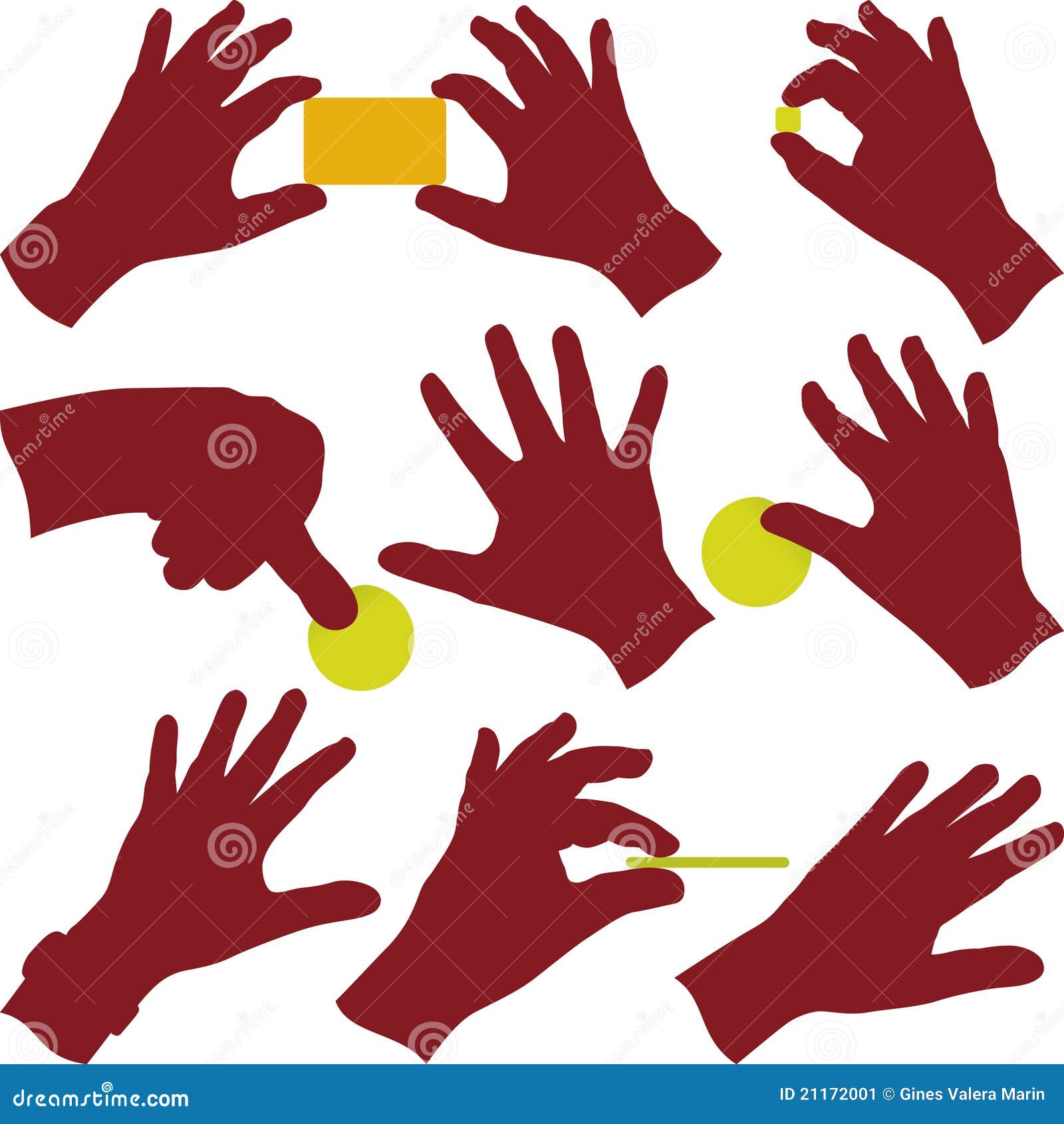 Hands at work stock vector. Illustration of hand, finger - 21172001