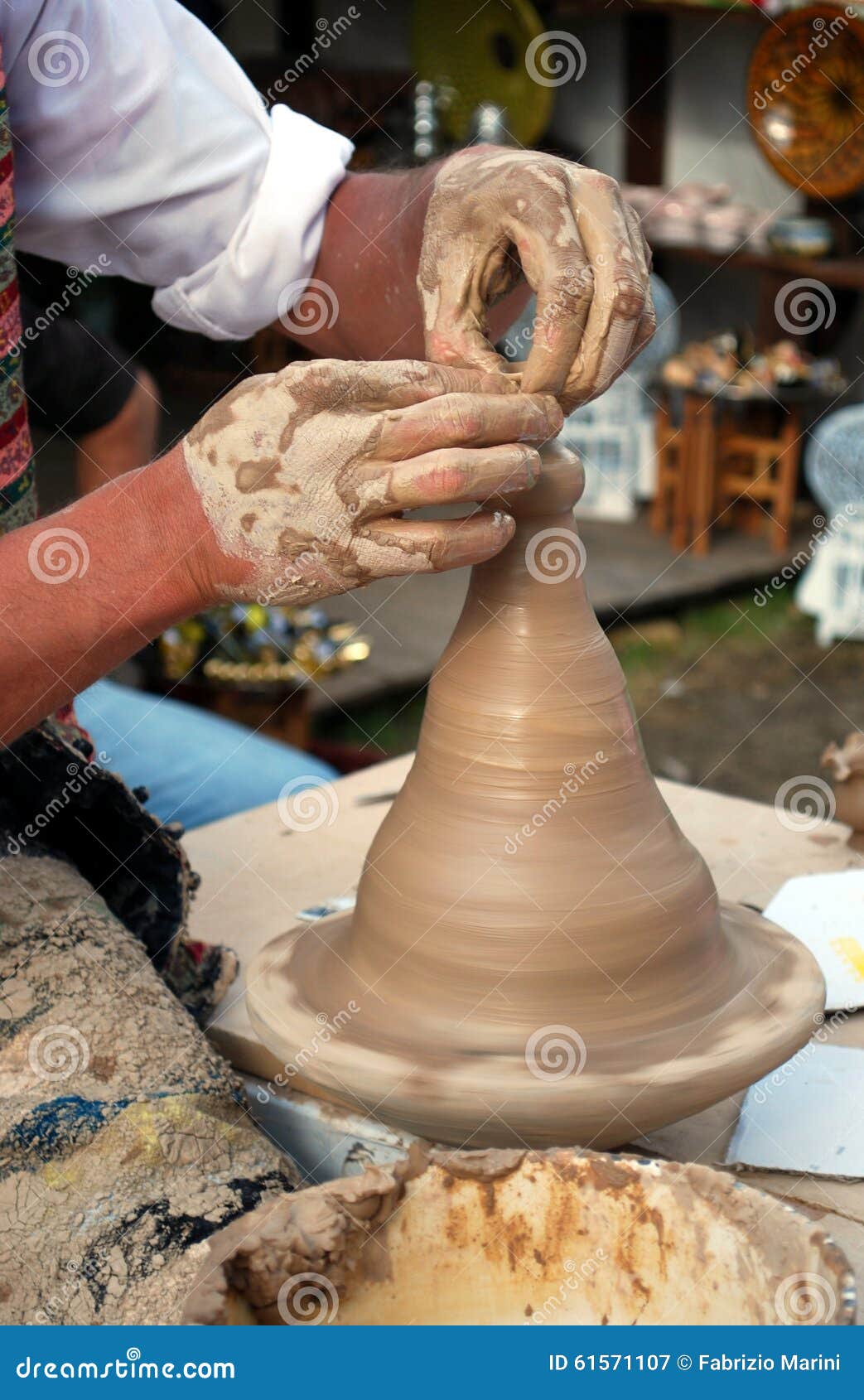 Hands at work stock image. Image of capacity, pottery - 61571107