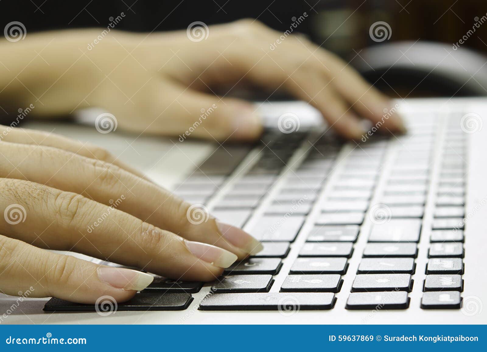 Hands work on keyboard stock image. Image of device, closeup - 59637869