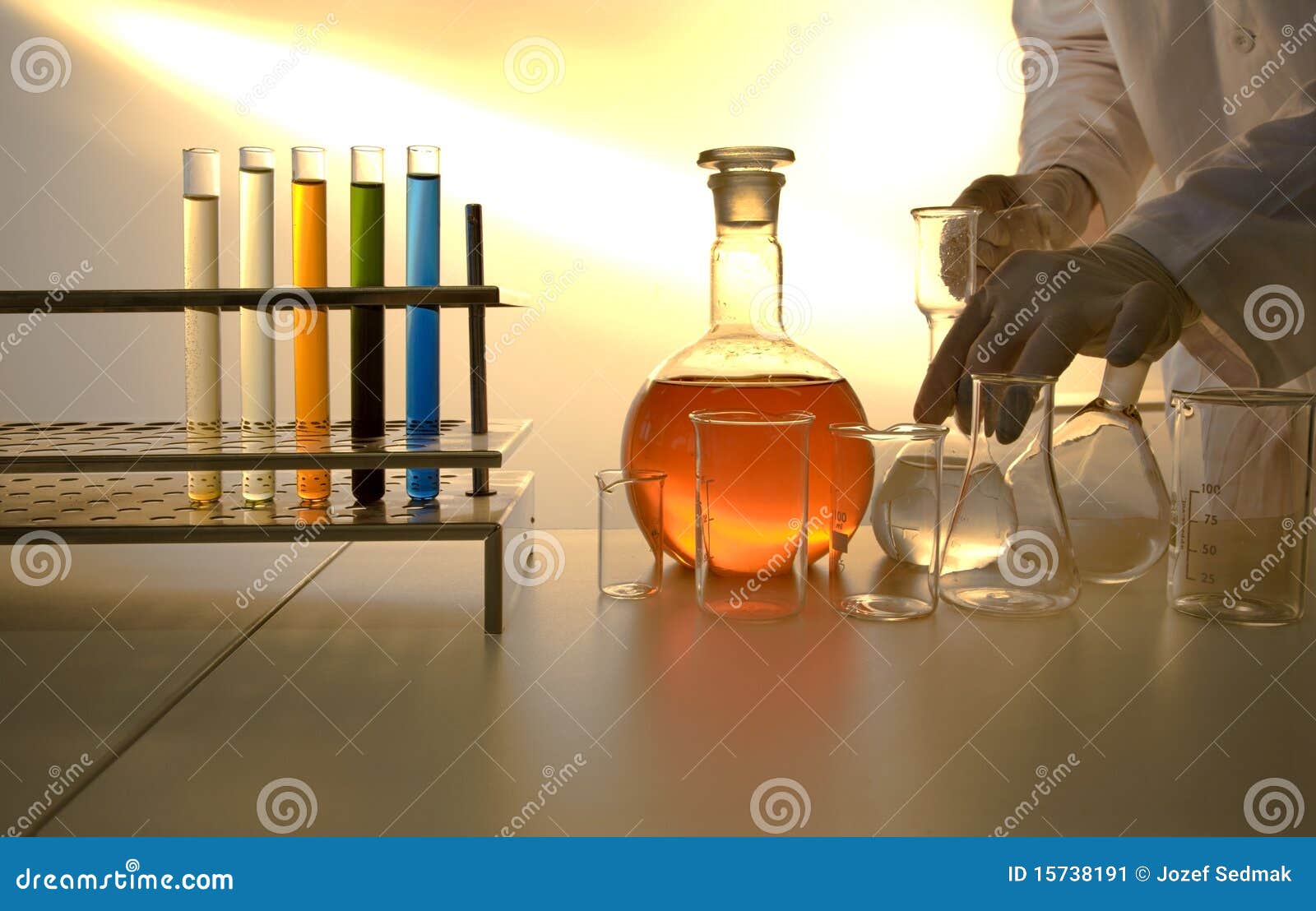 Hands by the Work in Laboratory Stock Image - Image of laboratory ...