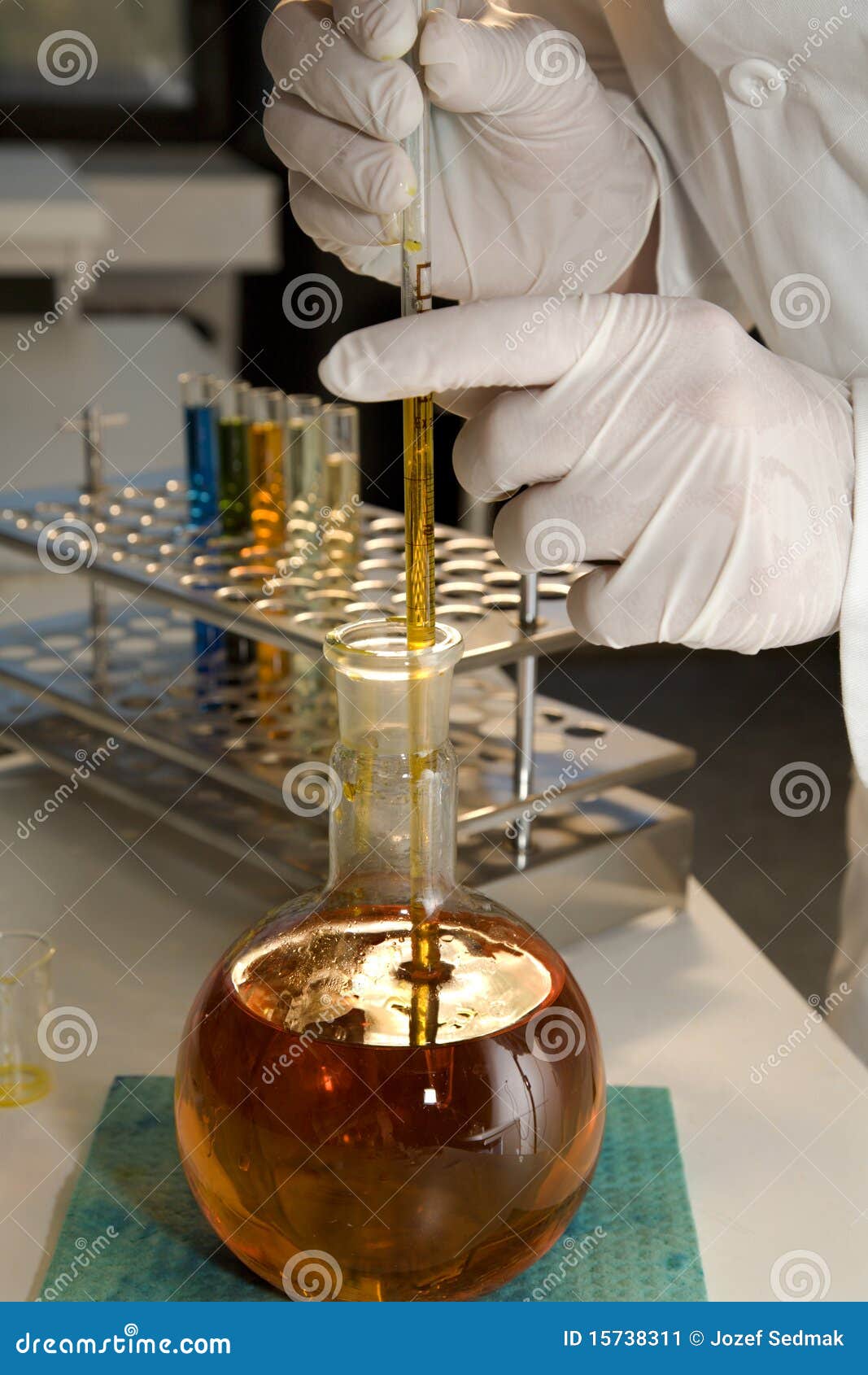 Hands by the Work in Laboratory Stock Image - Image of laboratory, tube ...
