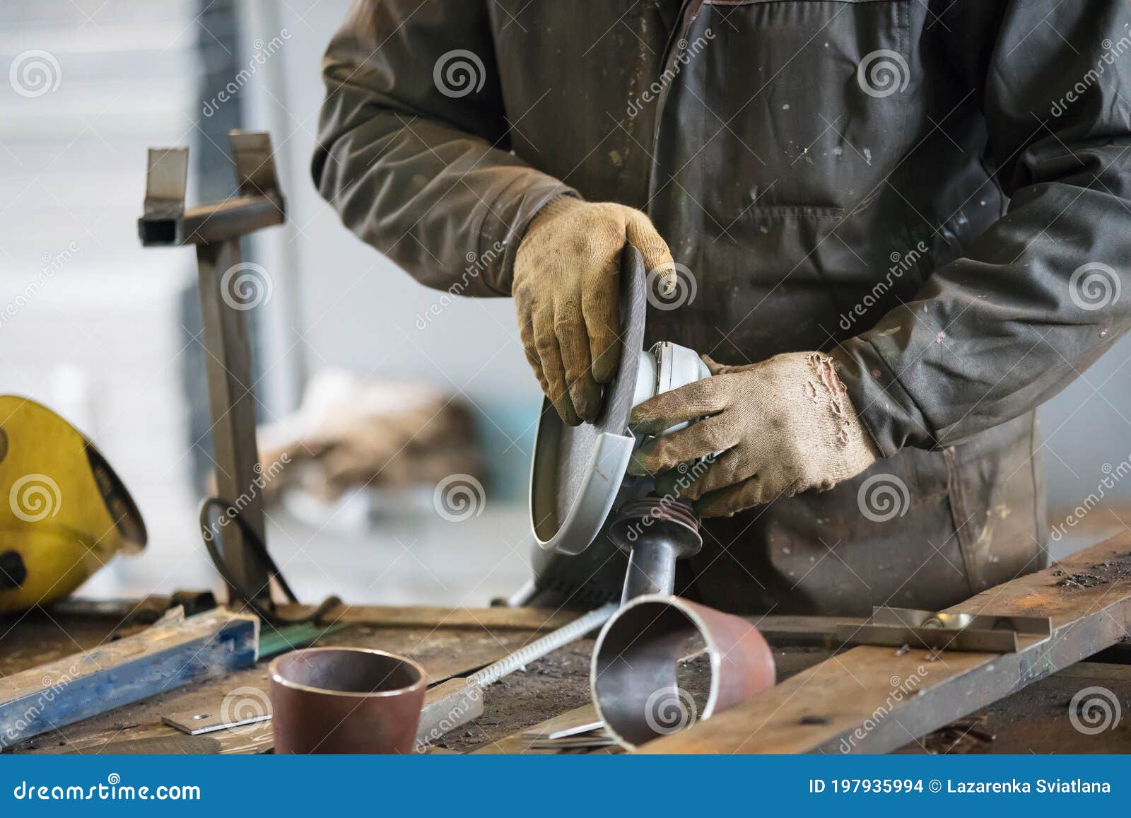 Hands of a worker stock photo. Image of circular, manual - 197935994
