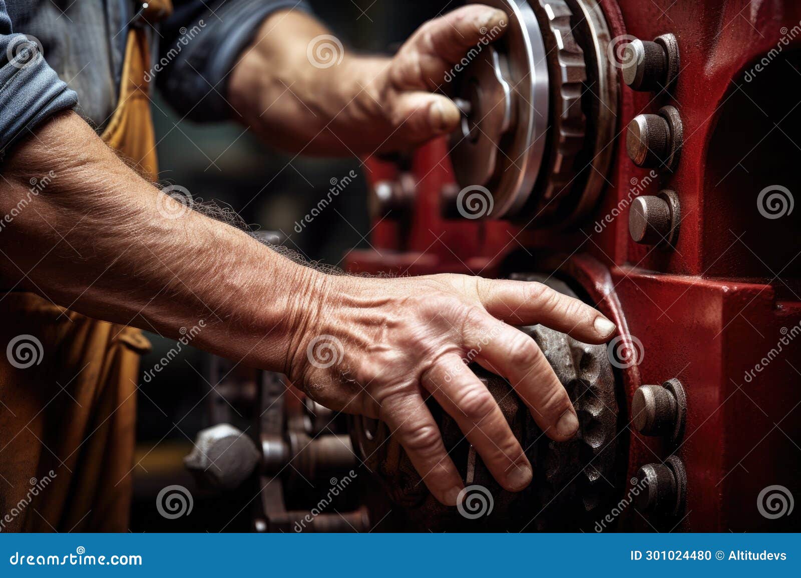 Hands of a Worker Operating Machinery in a Paper Mill Stock ...