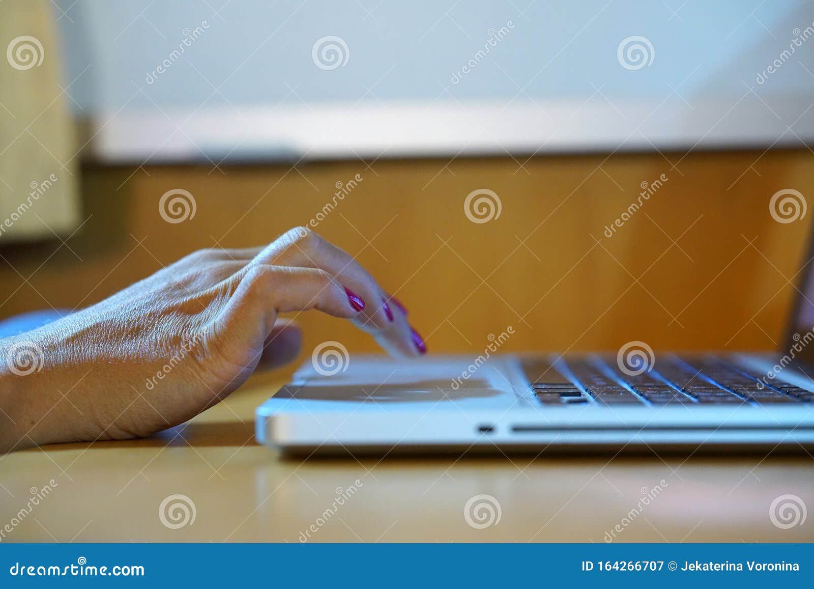 Hands Working on the Computer Keyboard Stock Image - Image of ...