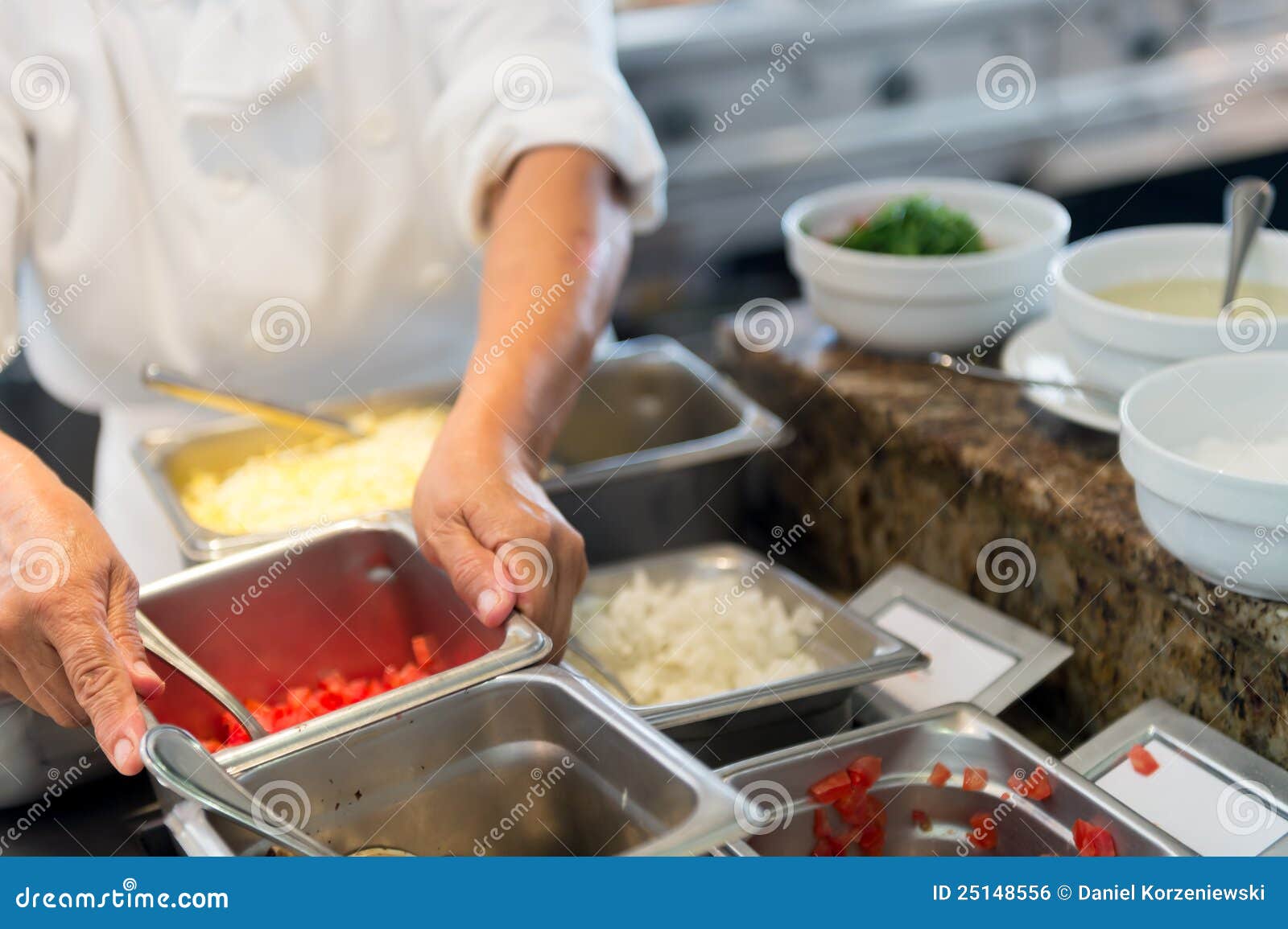 Hands working in kitchen stock photo. Image of tomato - 25148556