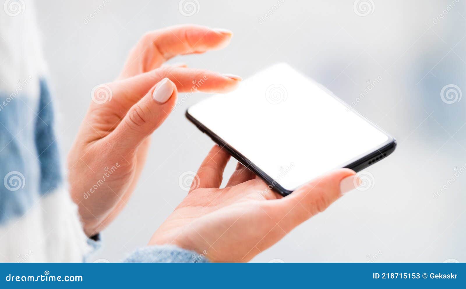 Working on mobile phone stock image. Image of communication - 218715153