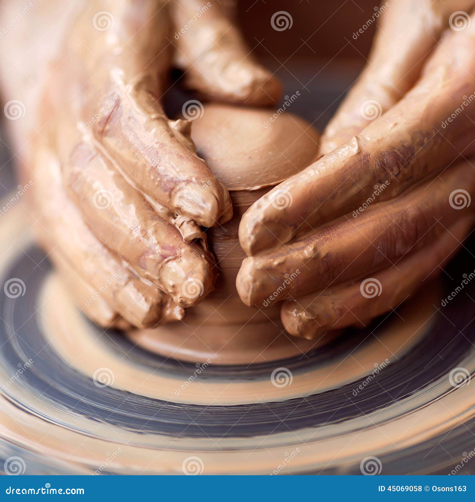Hands Working on Pottery Wheel Stock Photo - Image of master, craft ...