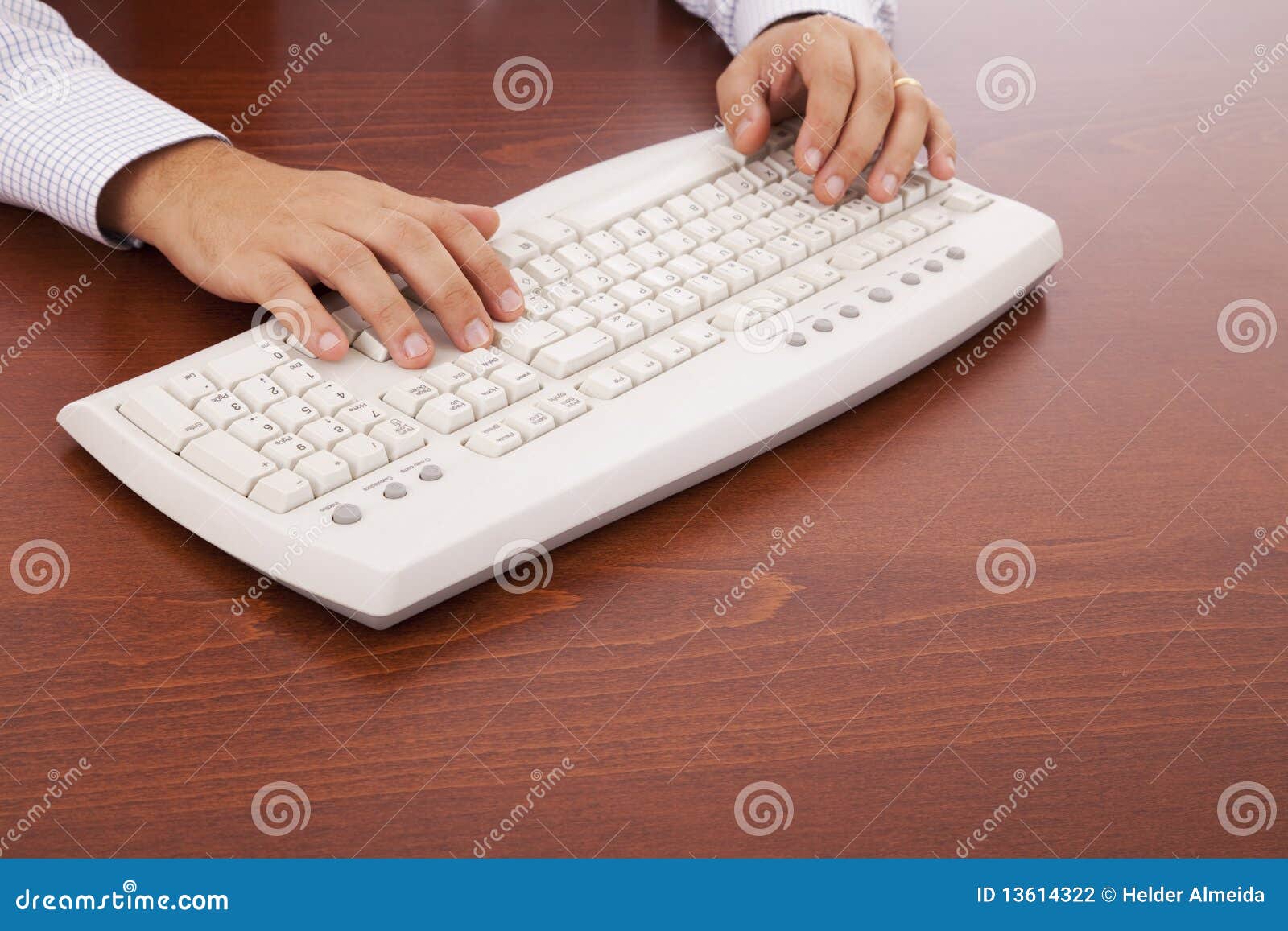 Hands Writing in the Keyboard Stock Photo - Image of hand, computing ...