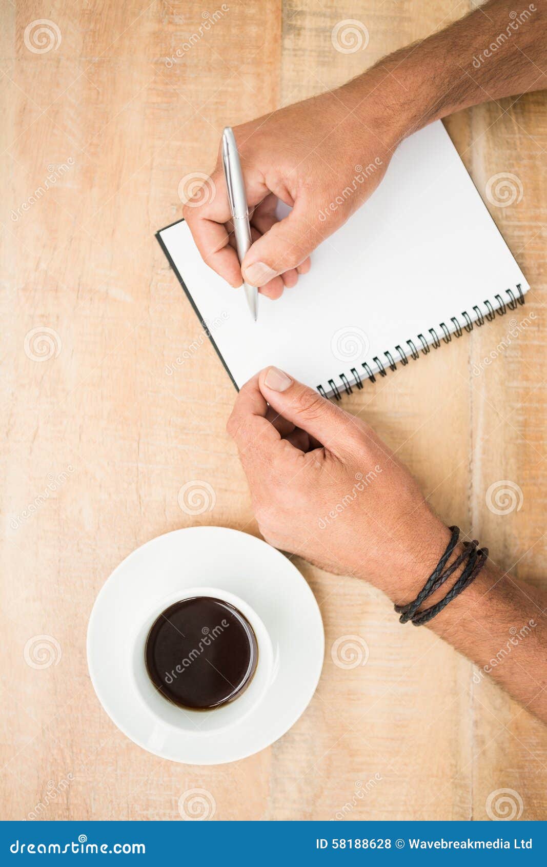 Hands writing on notepad stock photo. Image of professional - 58188628