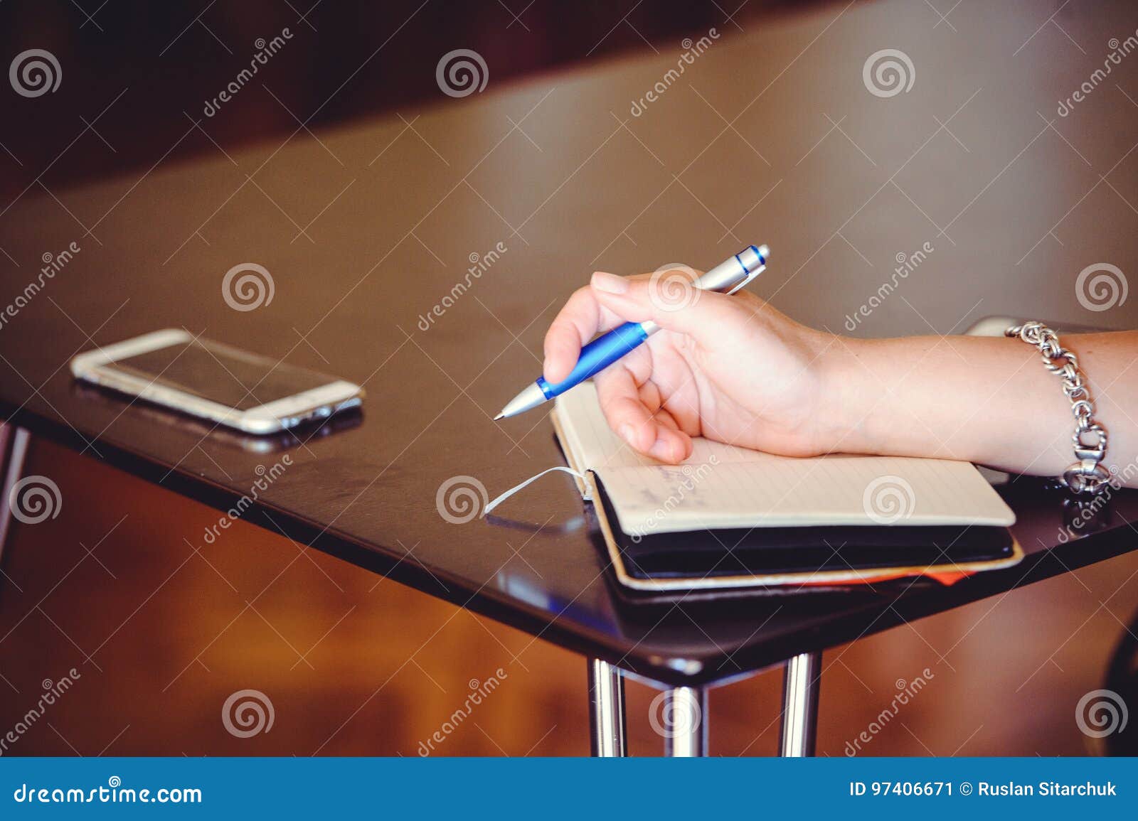 The Hands are Written in a Notebook Stock Image - Image of hand, page ...