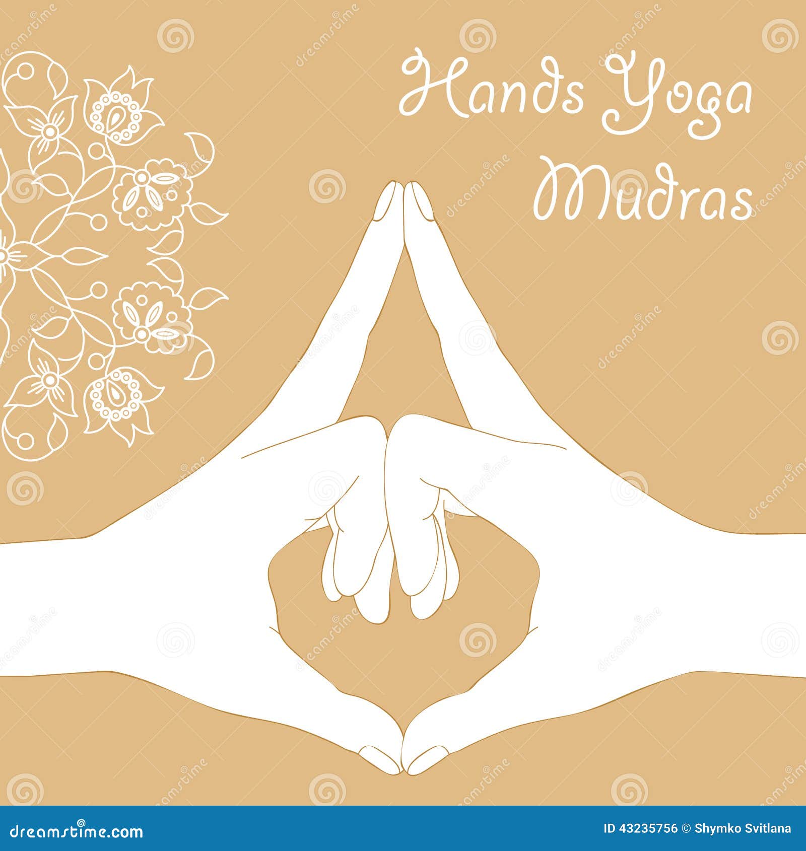 Hands Yoga Mudras Vector Illustration | CartoonDealer.com #43235756