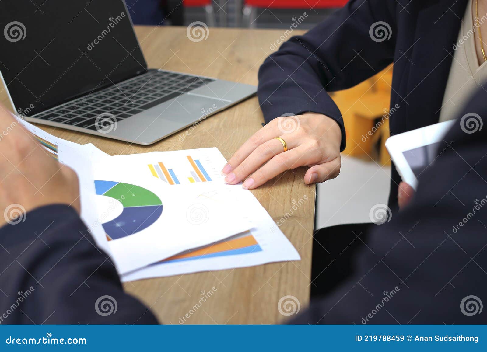 Hands of Young Confident Business Colleagues Analyzing Documents and ...