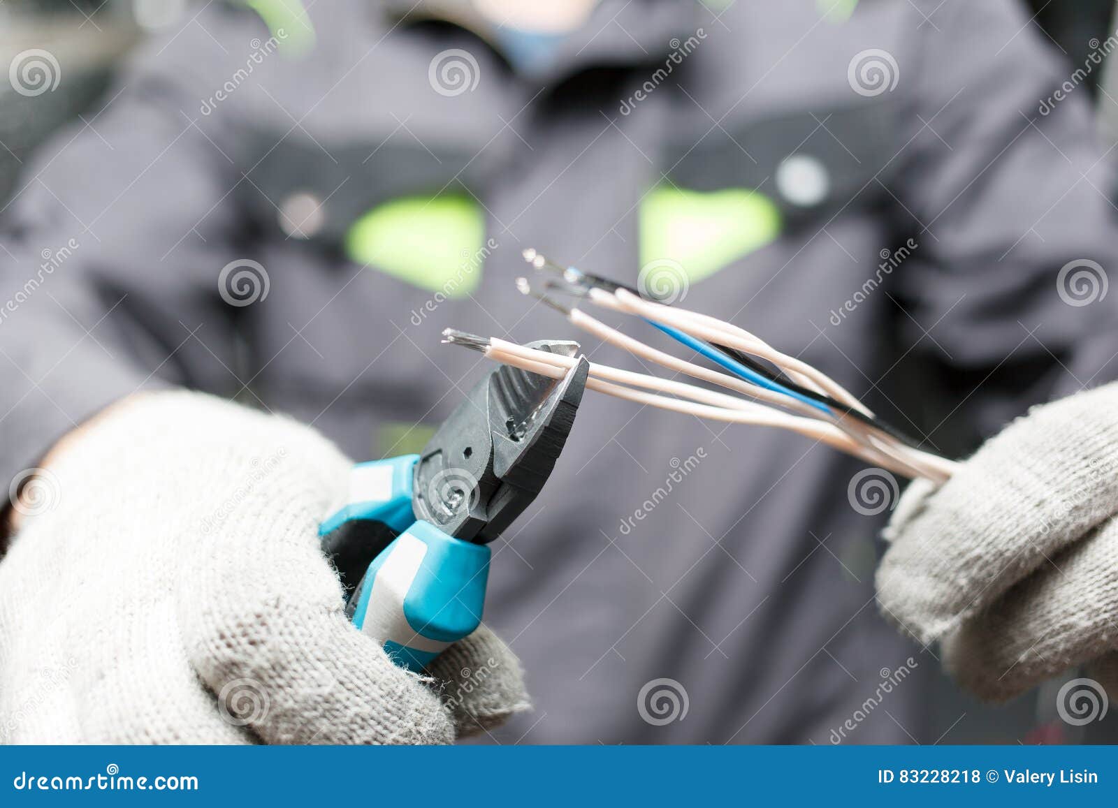 Hands of Young Electrician. Stock Photo - Image of power, electrical ...