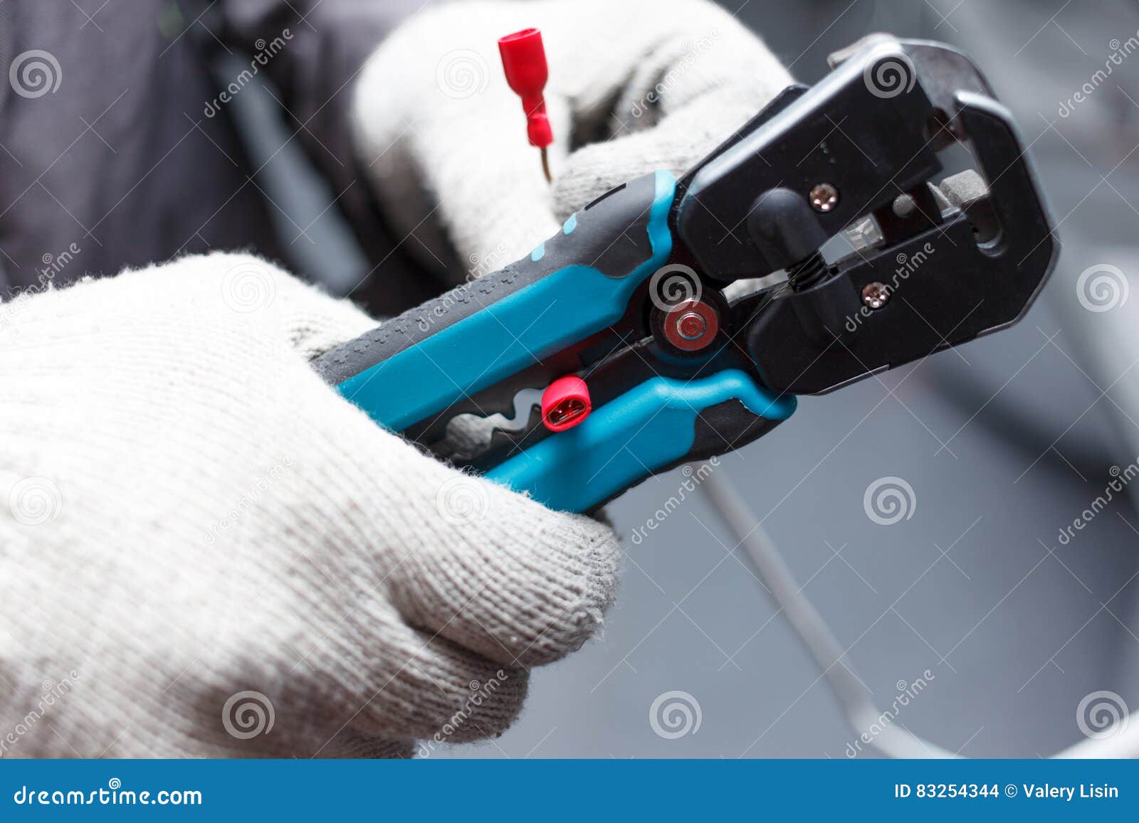 Hands of Young Electrician. Stock Photo - Image of young, hands: 83254344