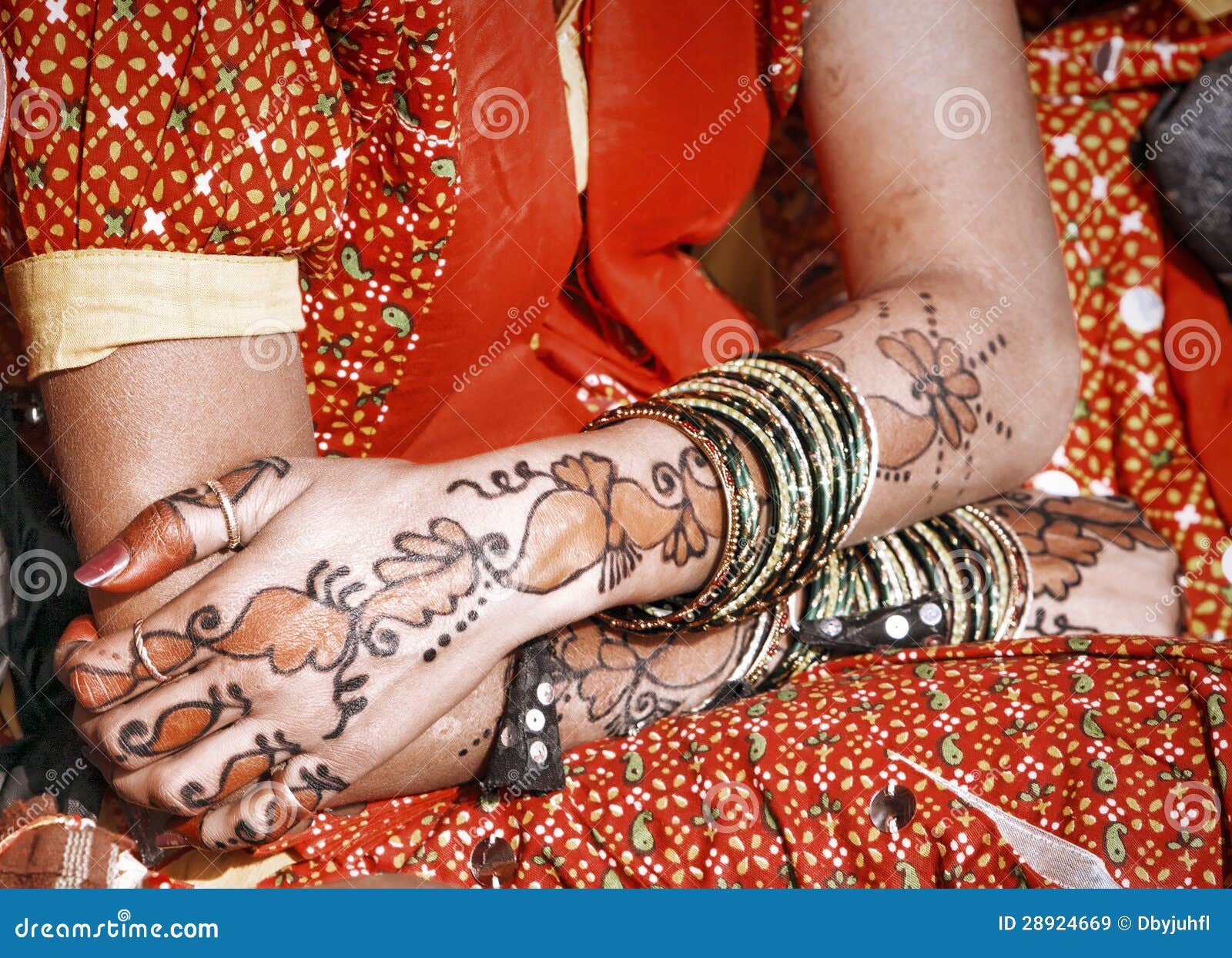 Hands of a Young Indian Woman. Stock Image - Image of hands, culture ...