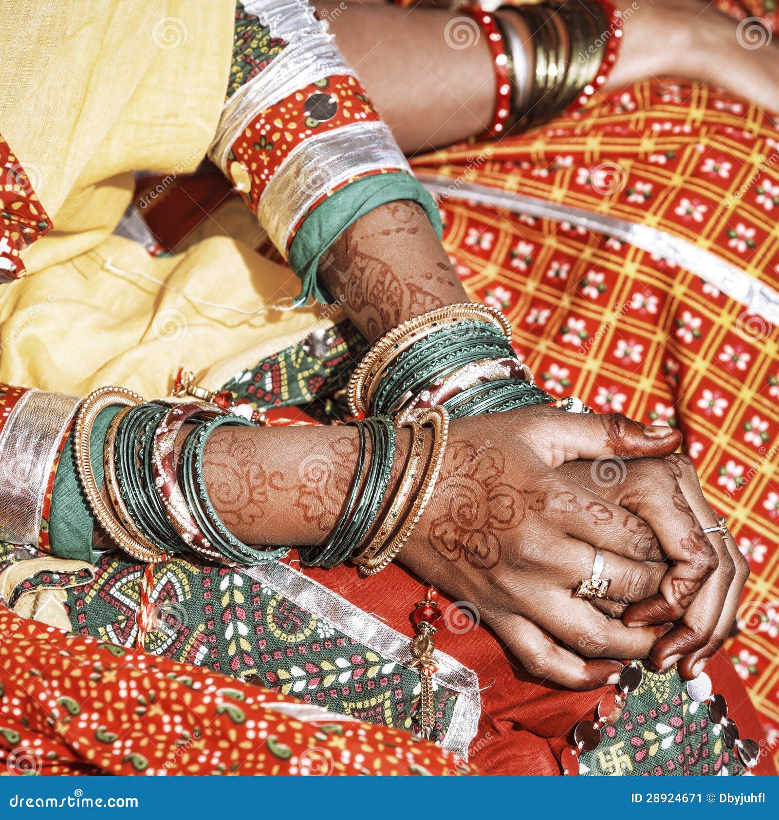 Hands of a Young Indian Woman. Stock Image - Image of artsy, decorate ...