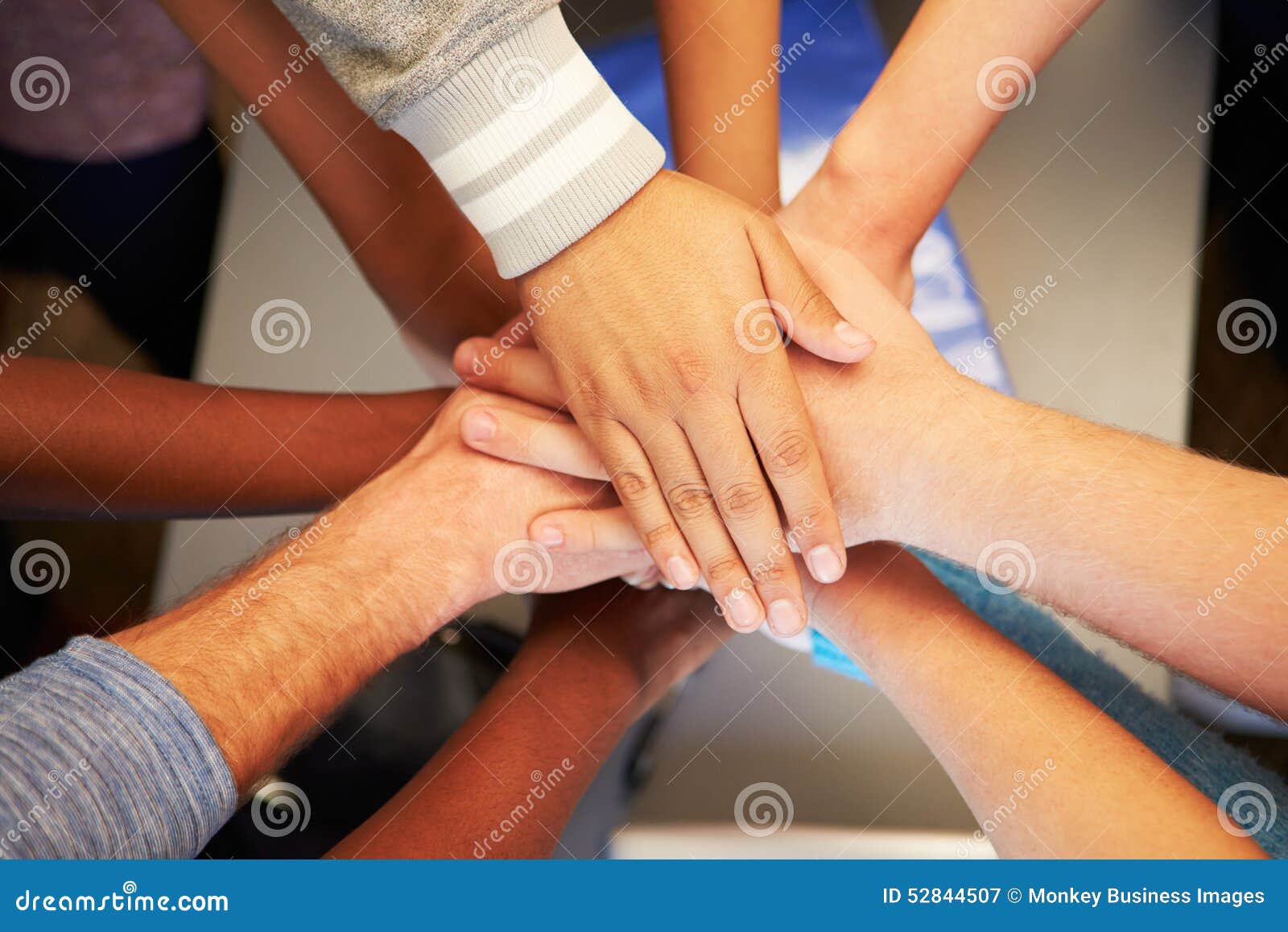 Hands from Young People of Different Races Joined Together Stock Image ...